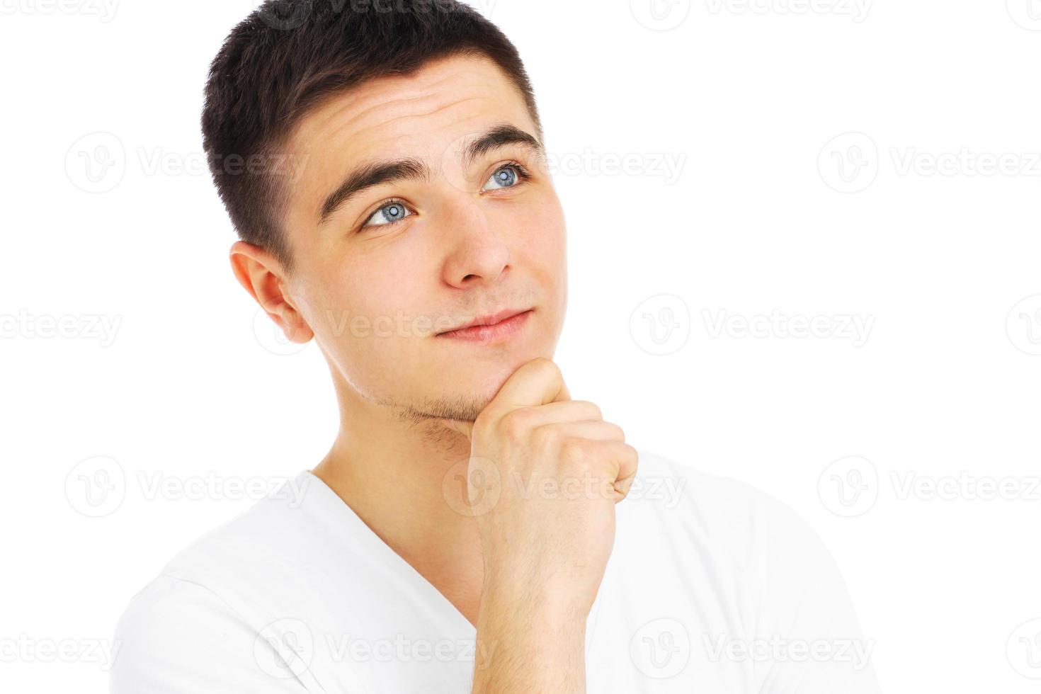 Young Man thinking 16549355 Stock Photo at Vecteezy