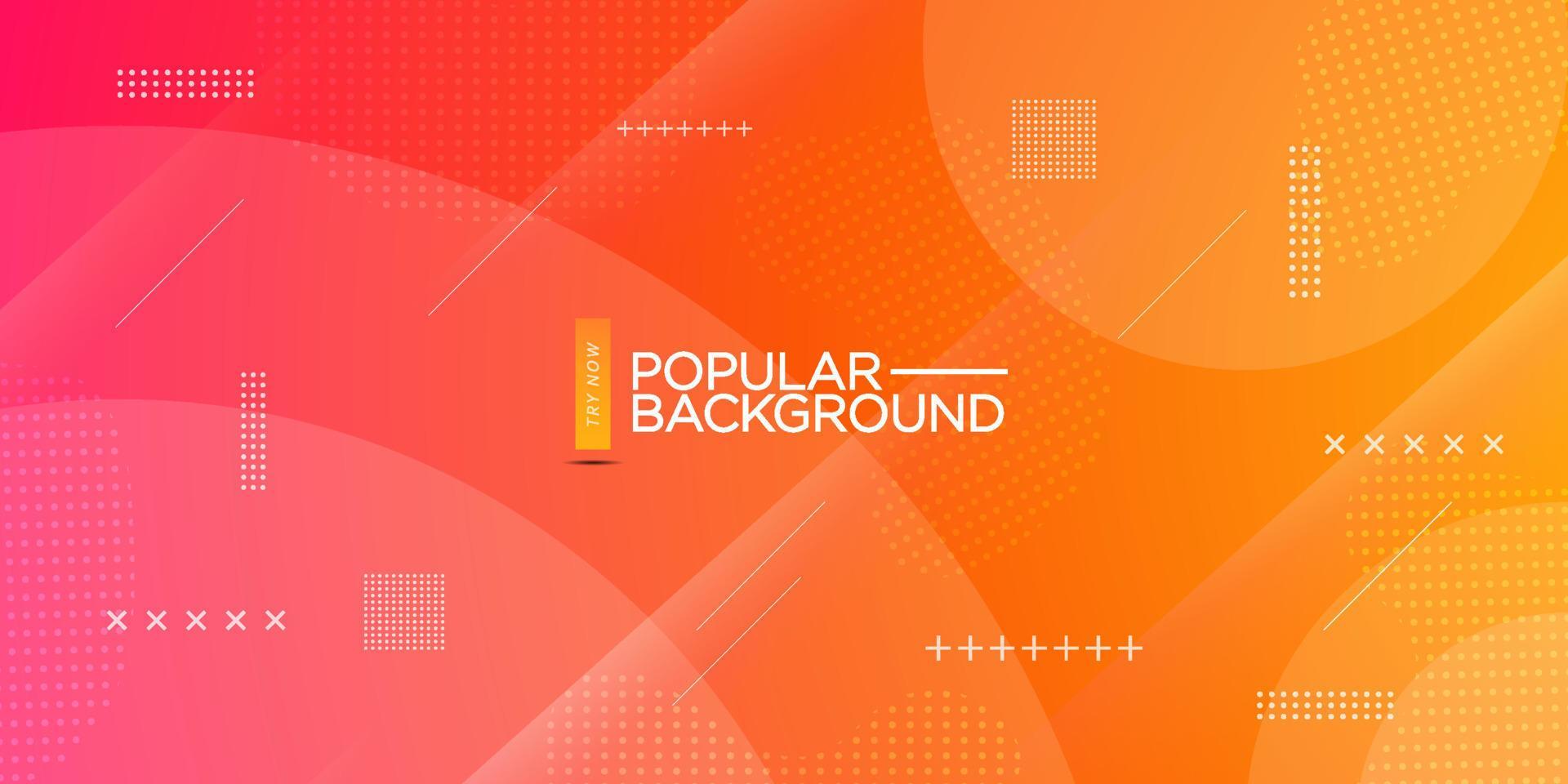Popular Abstract Bright Pink Orange Gradient Illustration Background With Simple Circle Pattern