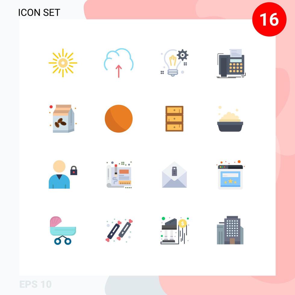 16 Universal Flat Colors Set For Web And Mobile Applications Telephone