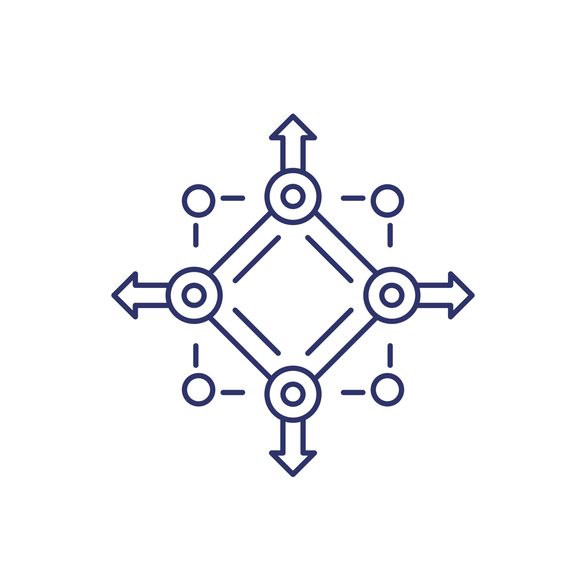 distribution line icon with arrows 16564448 Vector Art at Vecteezy