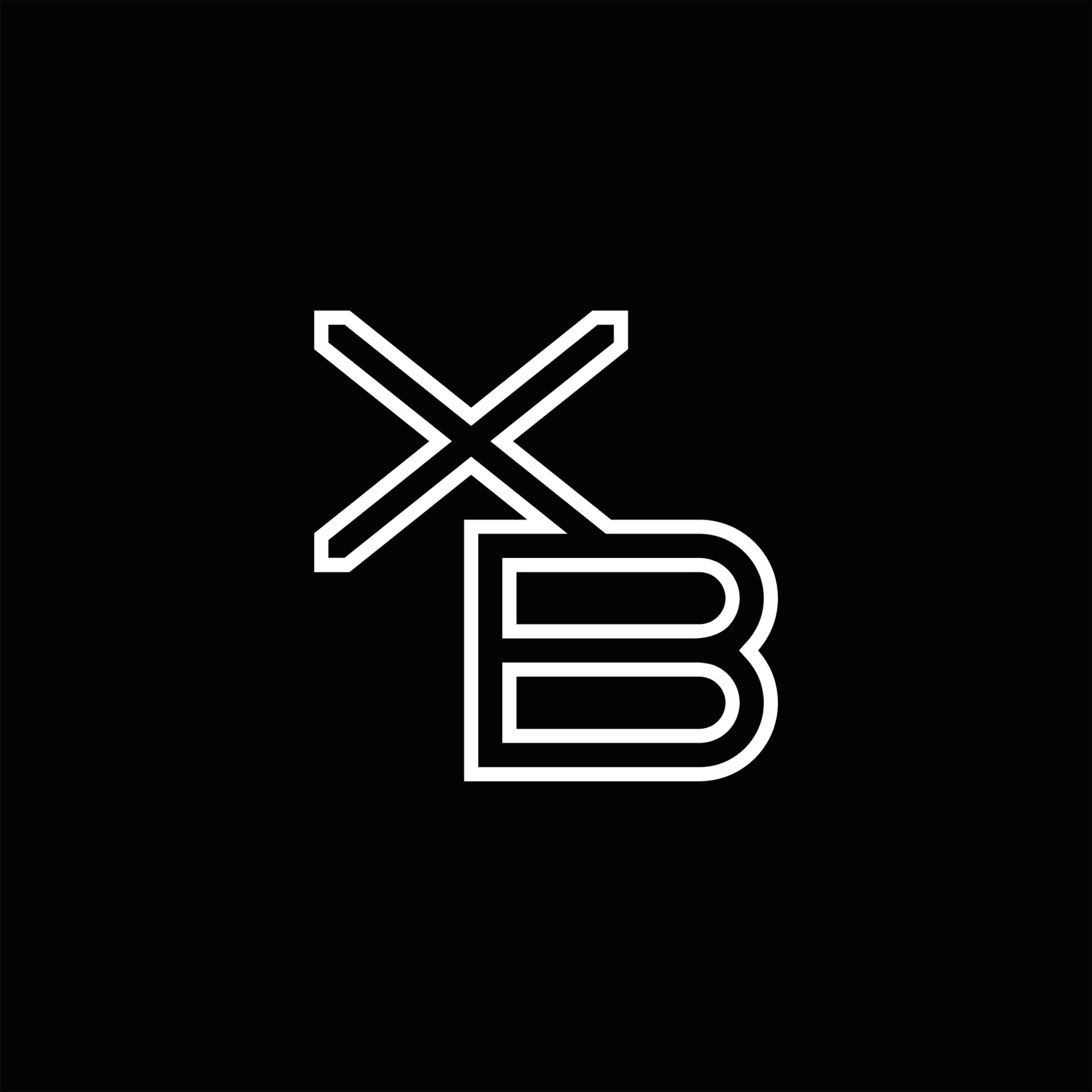 Xb Logo Monogram With Line Style Design Template 16565255 Vector Art At