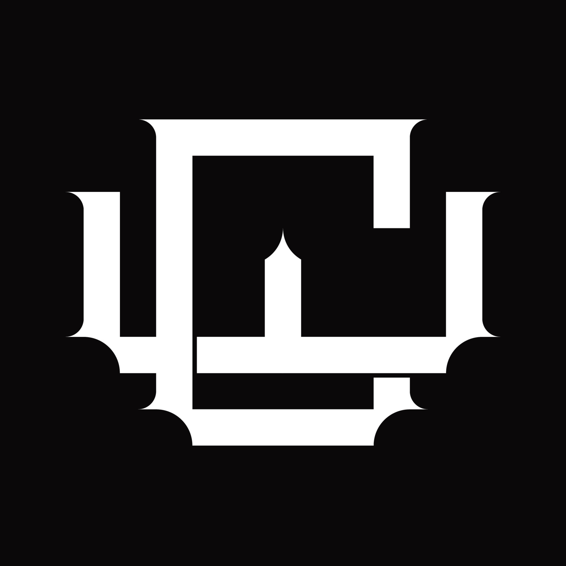 Wc Logo Monogram With Vintage Overlapping Linked Style Design Template