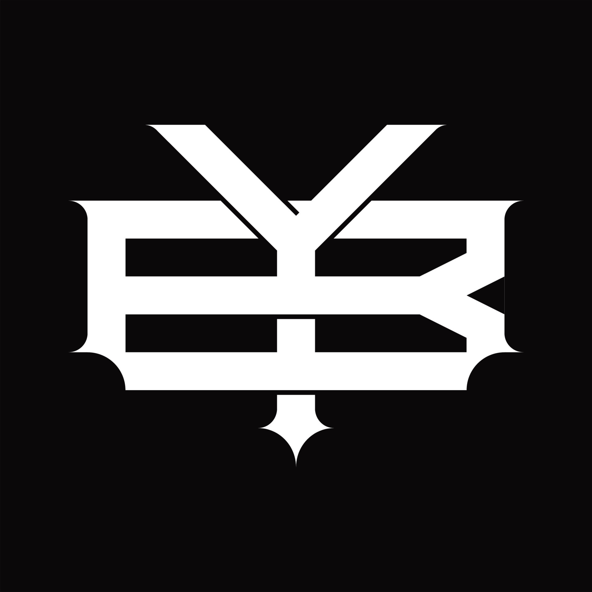 By Logo Monogram With Vintage Overlapping Linked Style Design Template