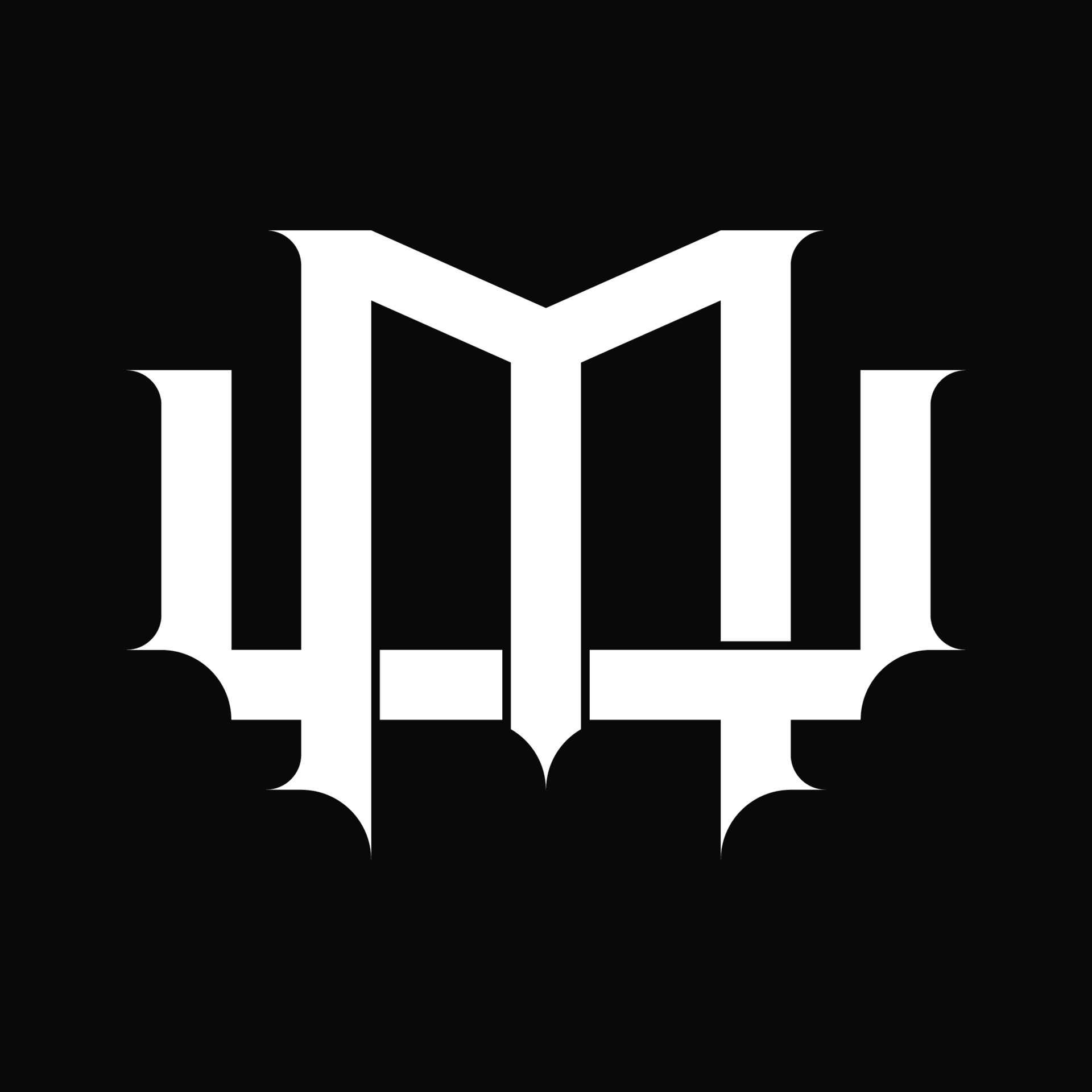 Wm Logo Monogram With Vintage Overlapping Linked Style Design Template