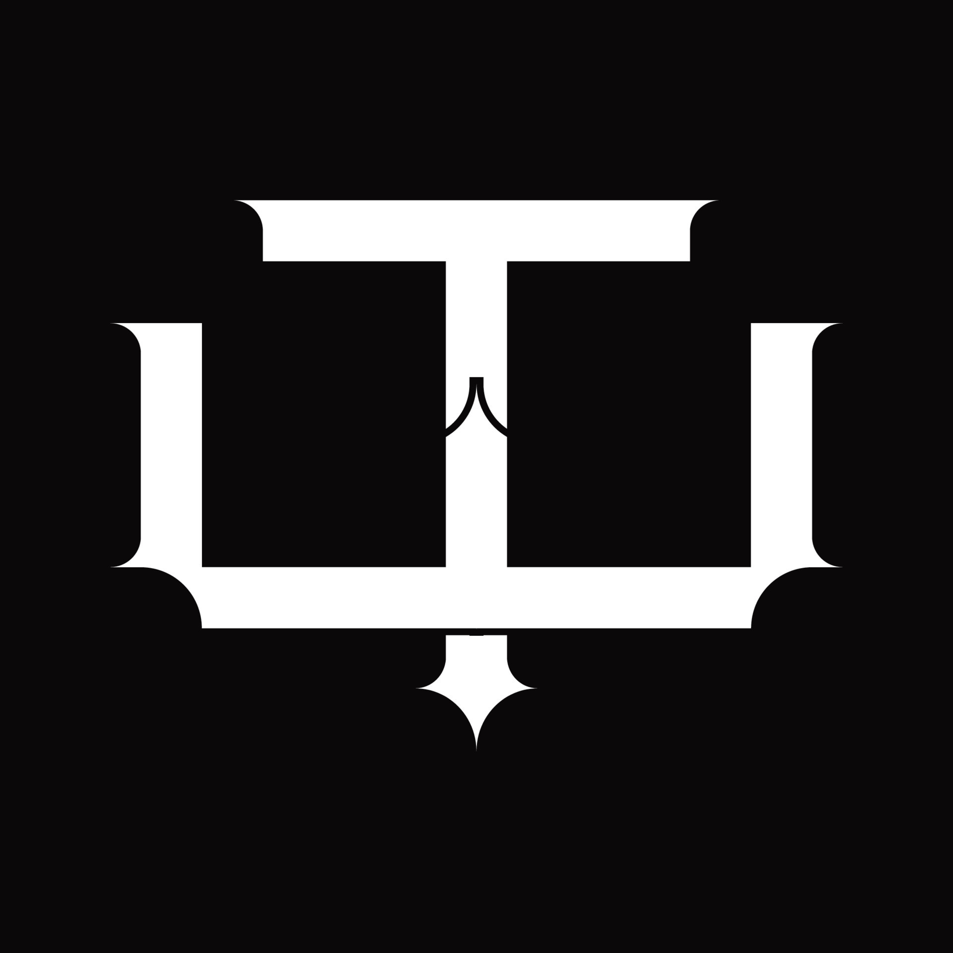 Wt Logo Monogram With Vintage Overlapping Linked Style Design Template