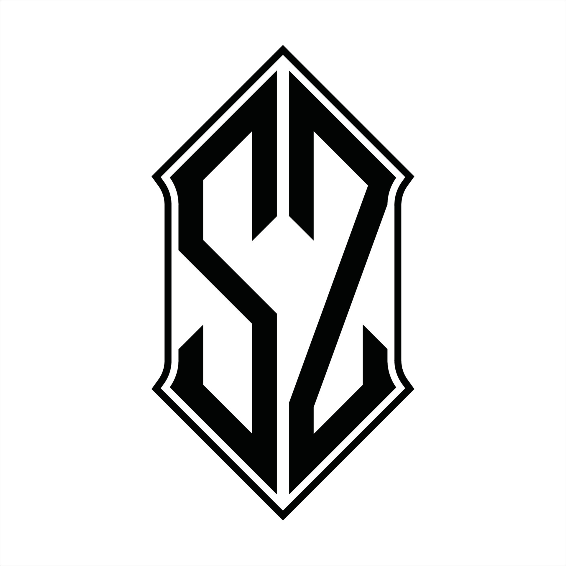 Logo Monogram With Shieldshape And Outline Design Template Vector Icon Abstract 16565804 Vector