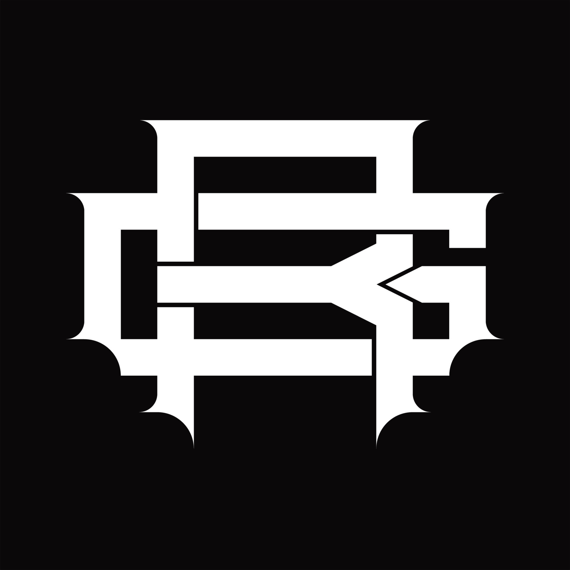 monograma del logotipo gr con plantilla de diseño de estilo enlazado ...