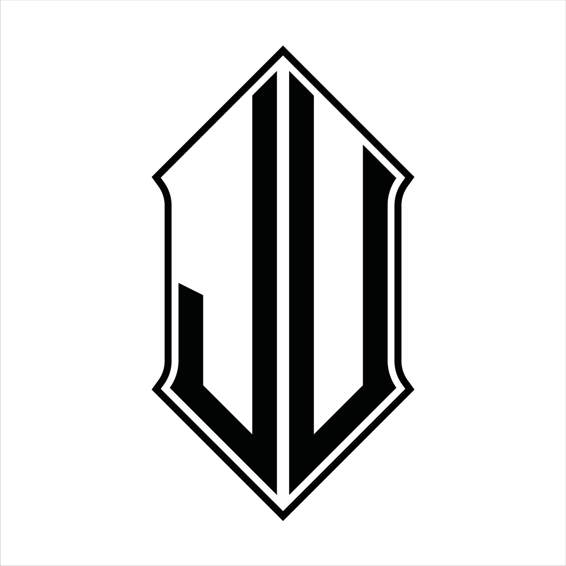 Logo Monogram With Shieldshape And Outline Design Template Vector Icon Abstract 16566109 Vector