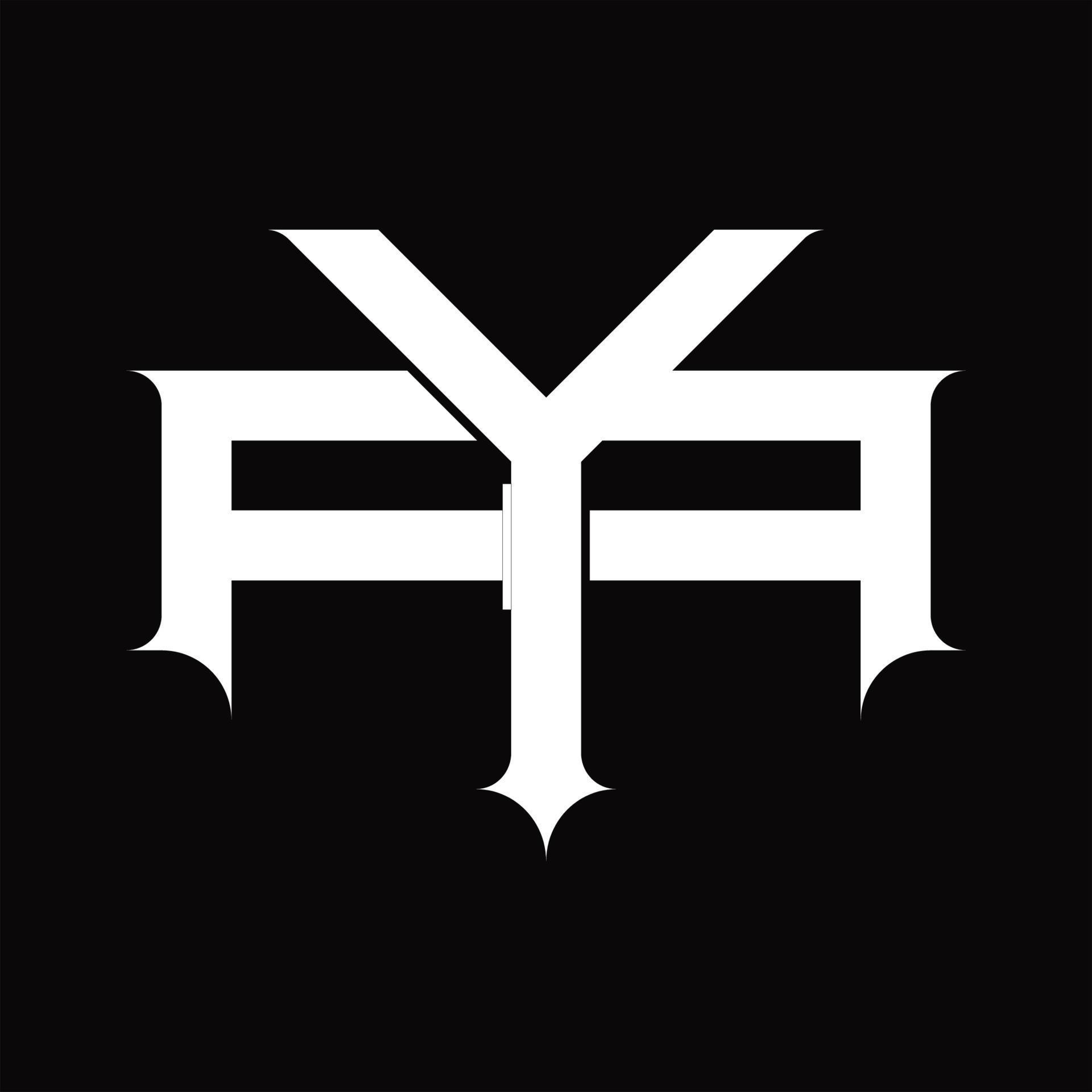 Ay Logo Monogram With Vintage Overlapping Linked Style Design Template