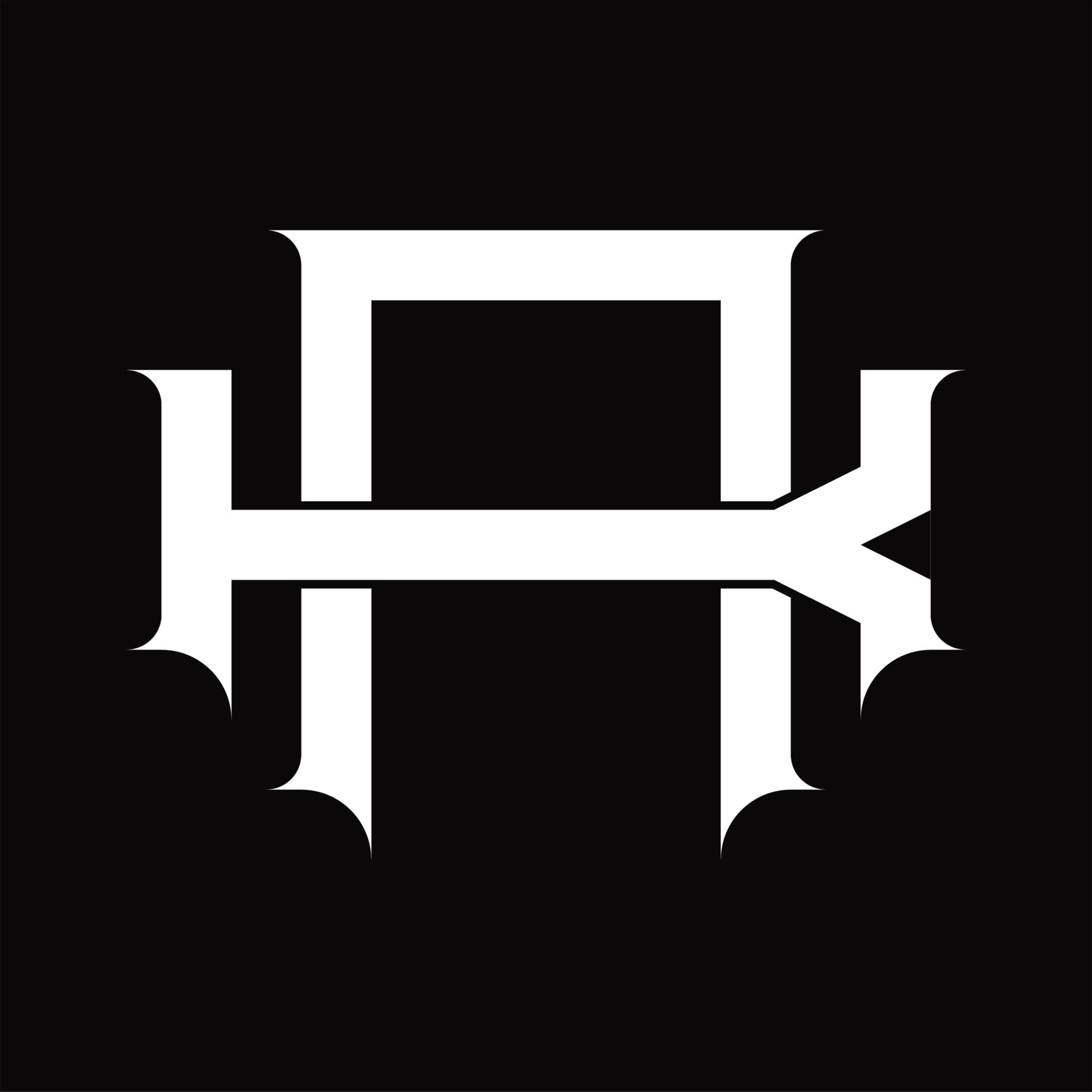 Ka Logo Monogram With Vintage Overlapping Linked Style Design Template