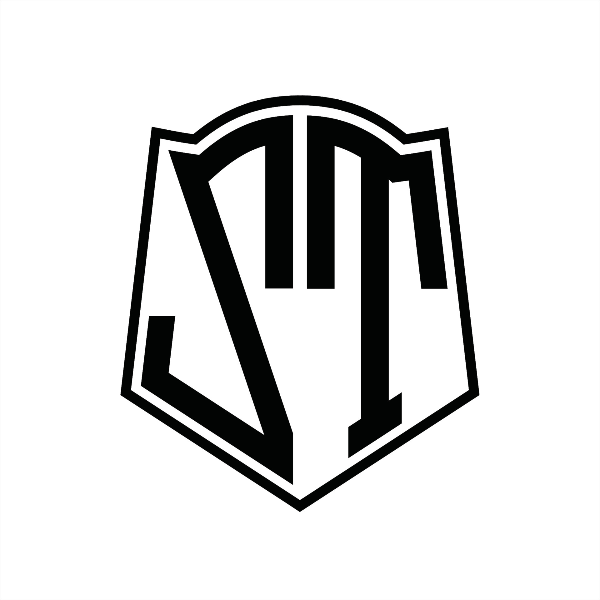ZT Logo monogram with shield shape outline design template 16567398 ... ZT Logo monogram with shield shape outline design template 16567398 ...