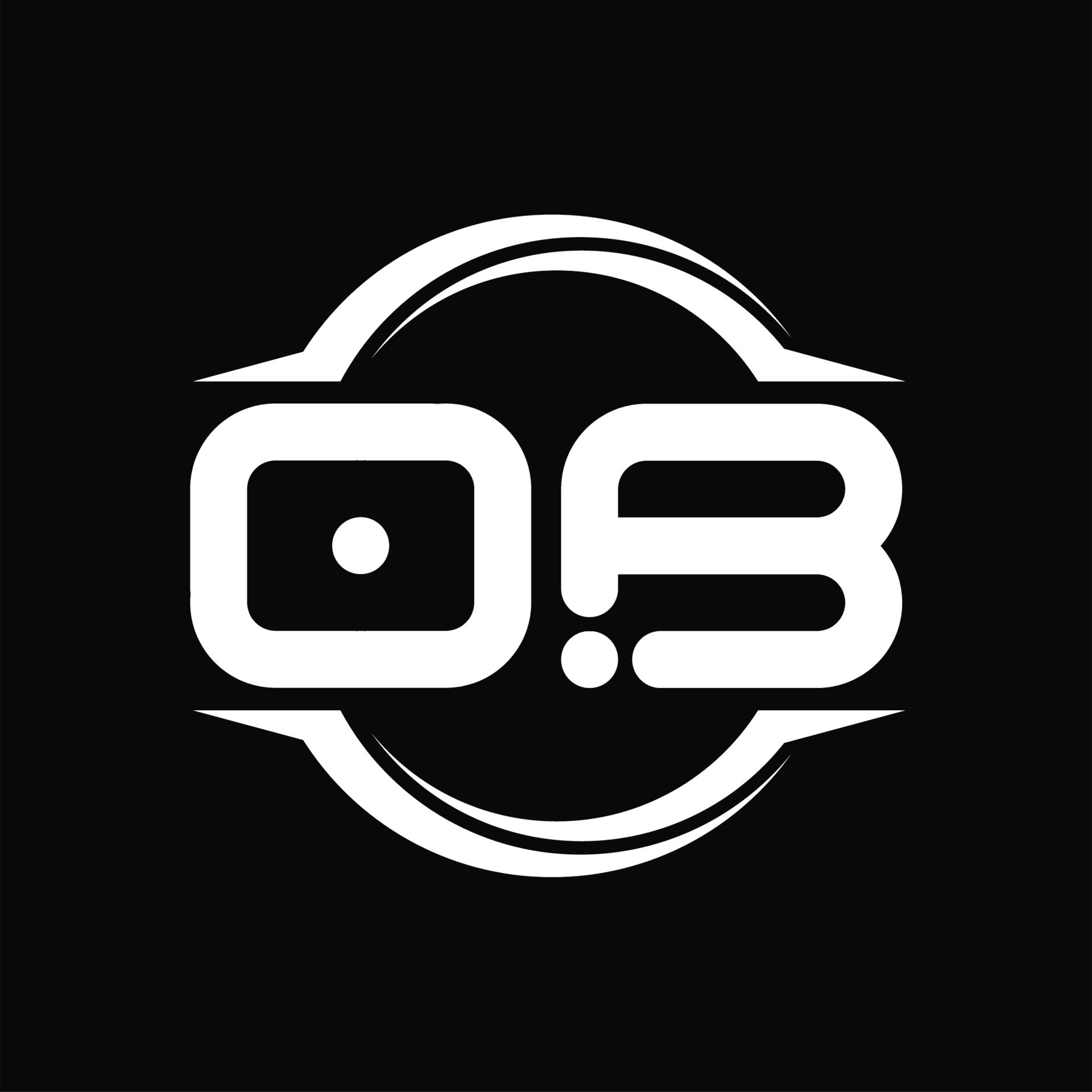 OB Logo monogram with circle rounded slice shape design template 16567443 Vector Art at Vecteezy