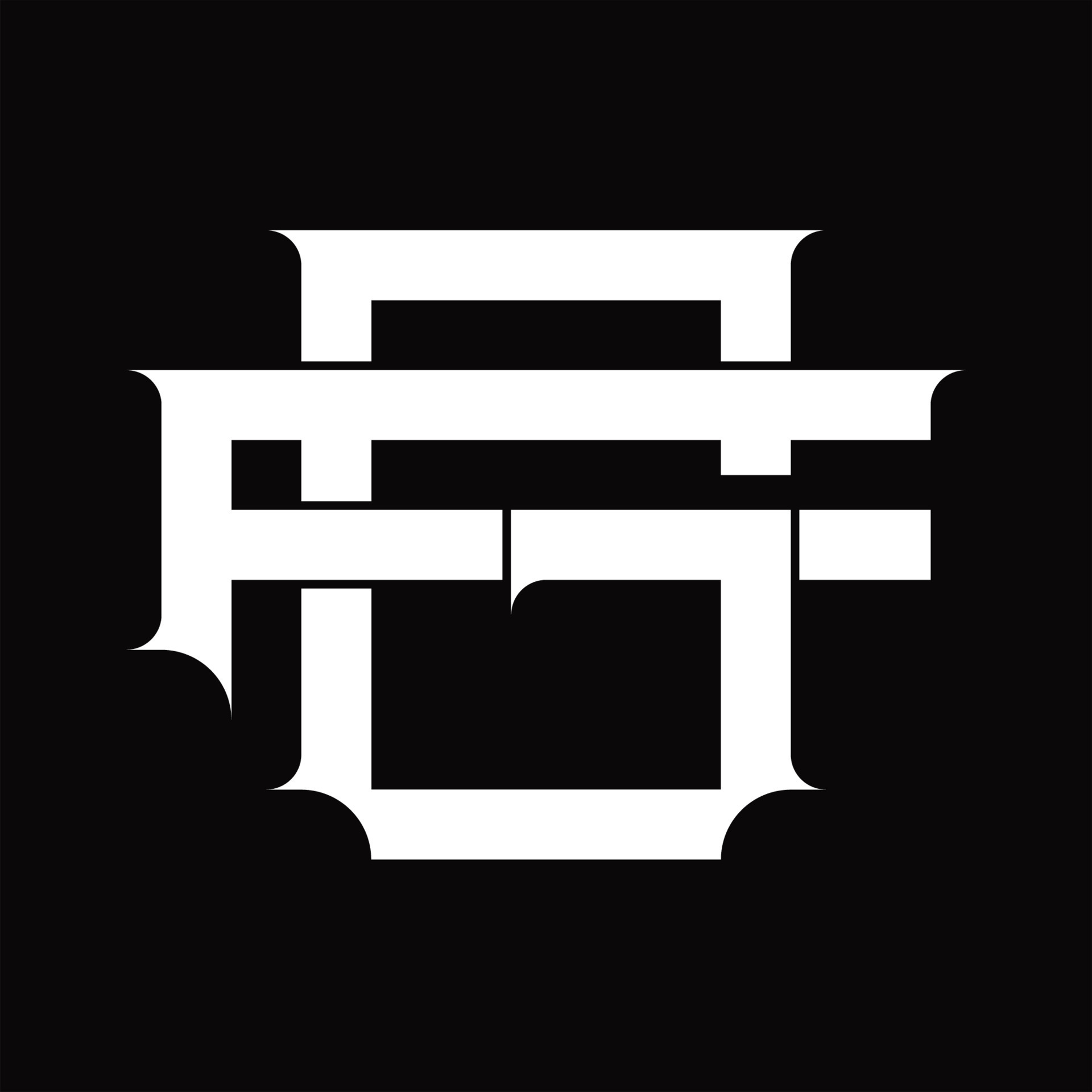 Fg Logo Monogram With Vintage Overlapping Linked Style Design Template