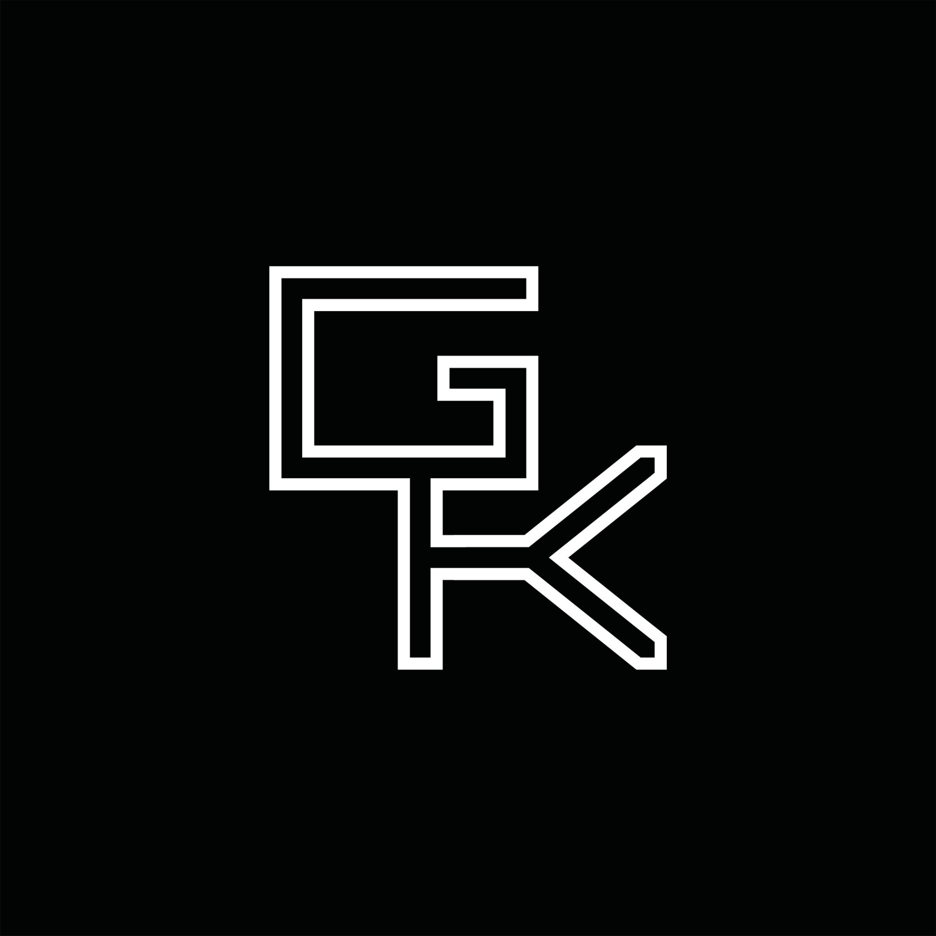 Gk Logo Monogram With Line Style Design Template 16567577 Vector Art At Vecteezy