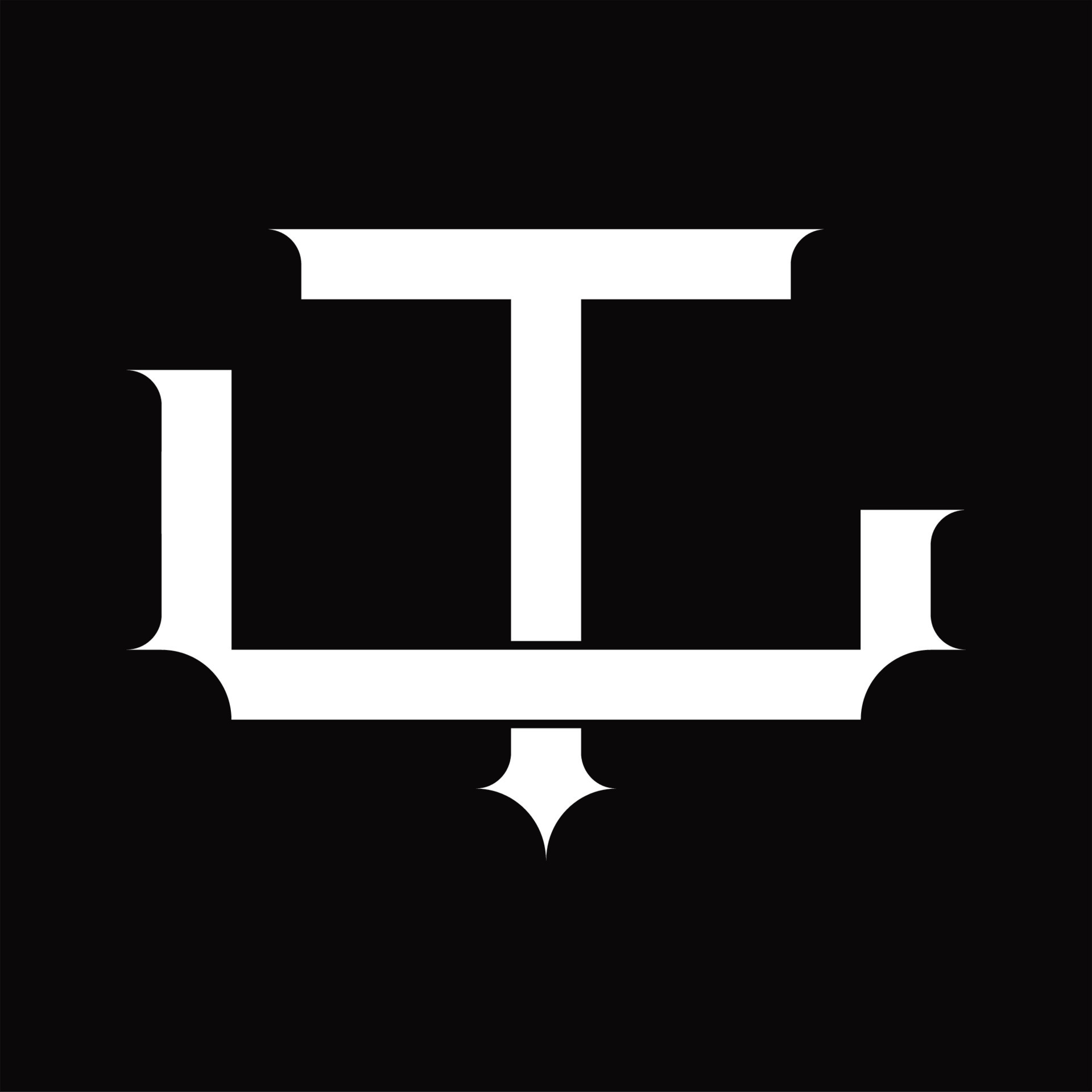 Lt Logo Monogram With Vintage Overlapping Linked Style Design Template