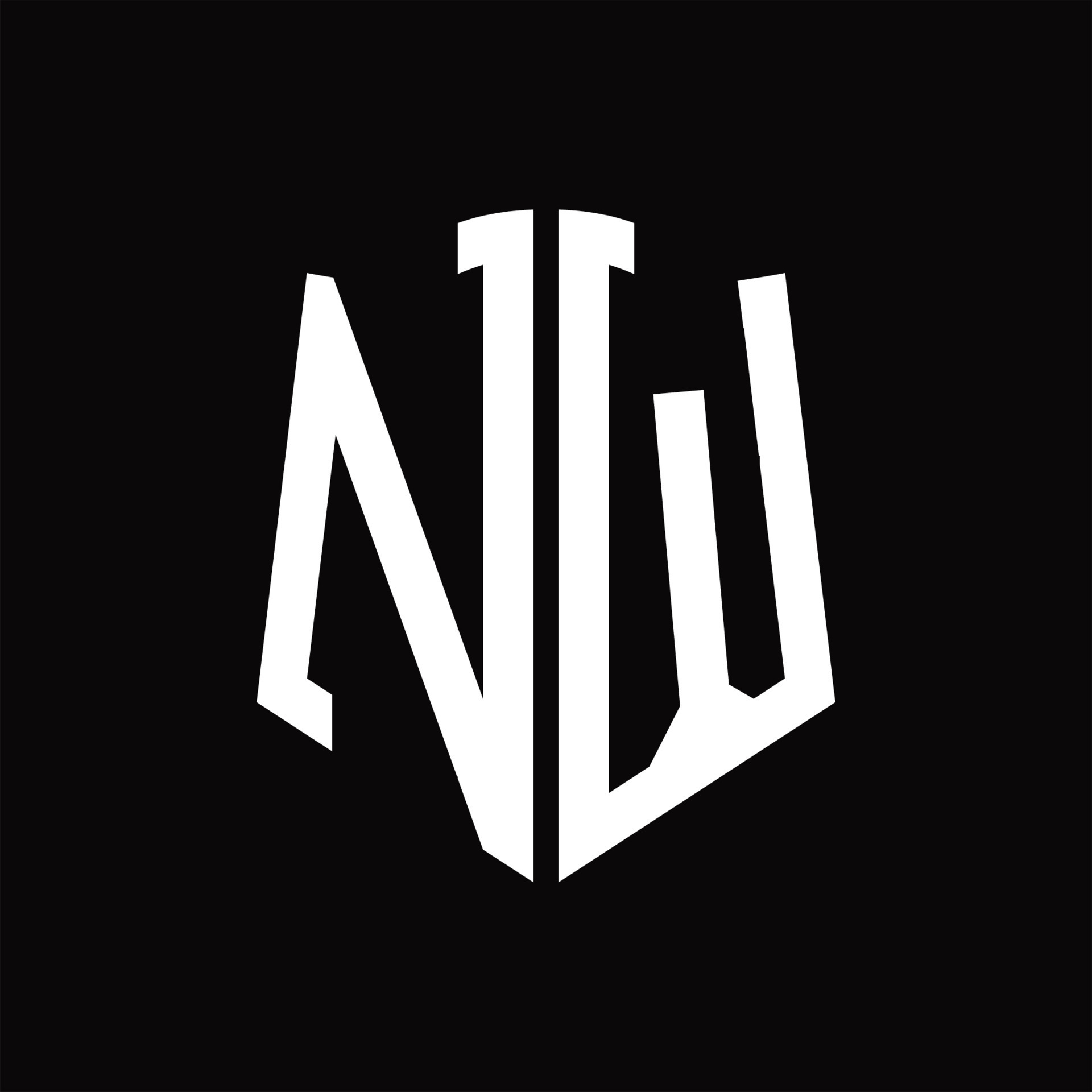 NW Logo monogram with shield shape ribbon design template 16567946 ... NW Logo monogram with shield shape ribbon design template 16567946 ...
