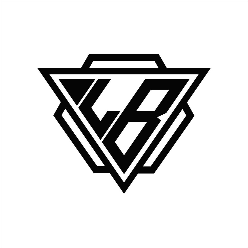 Lb Logo Monogram With Triangle And Hexagon Template 16568003 Vector Art At Vecteezy