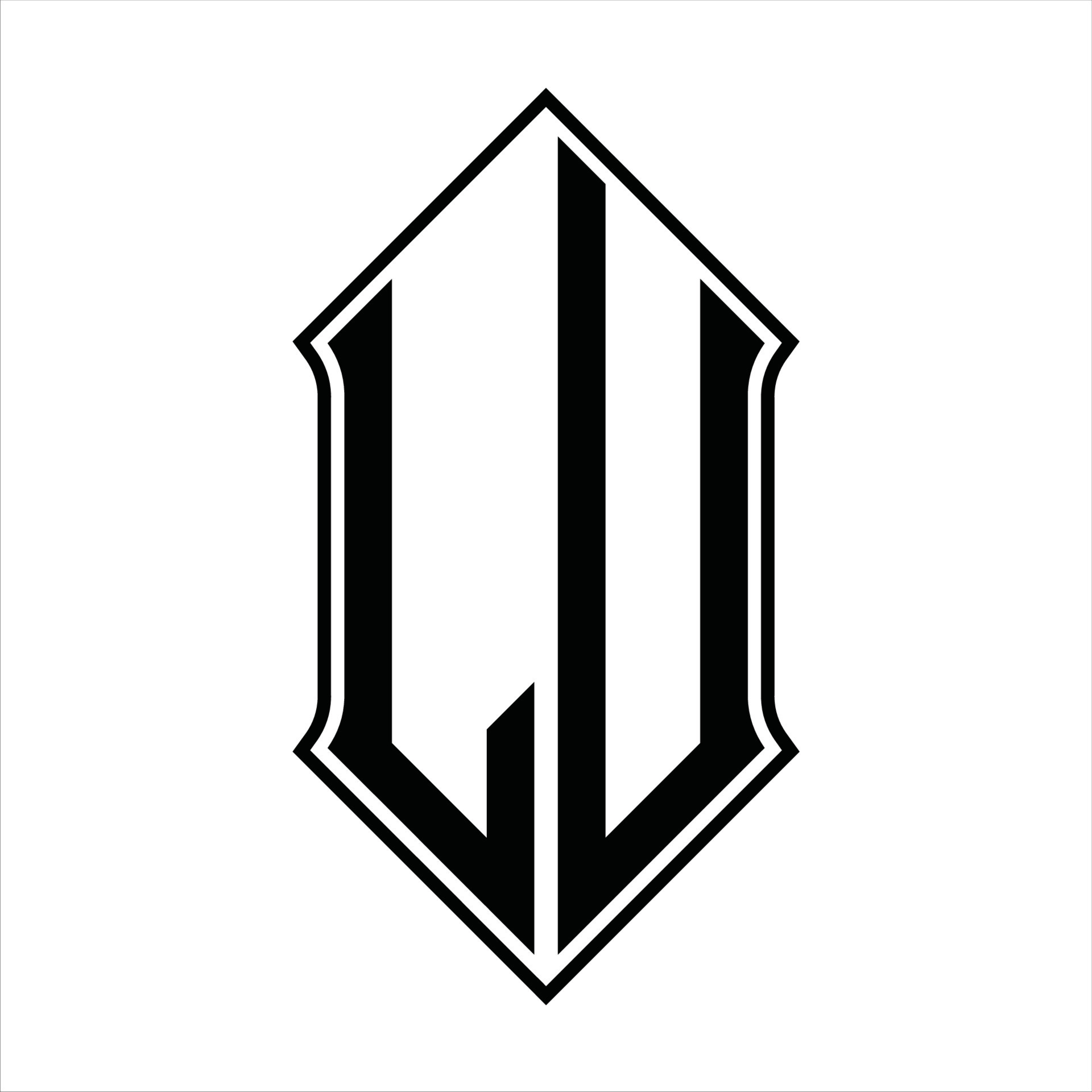 Logo Monogram With Shieldshape And Outline Design Template Vector Icon Abstract 16568337 Vector