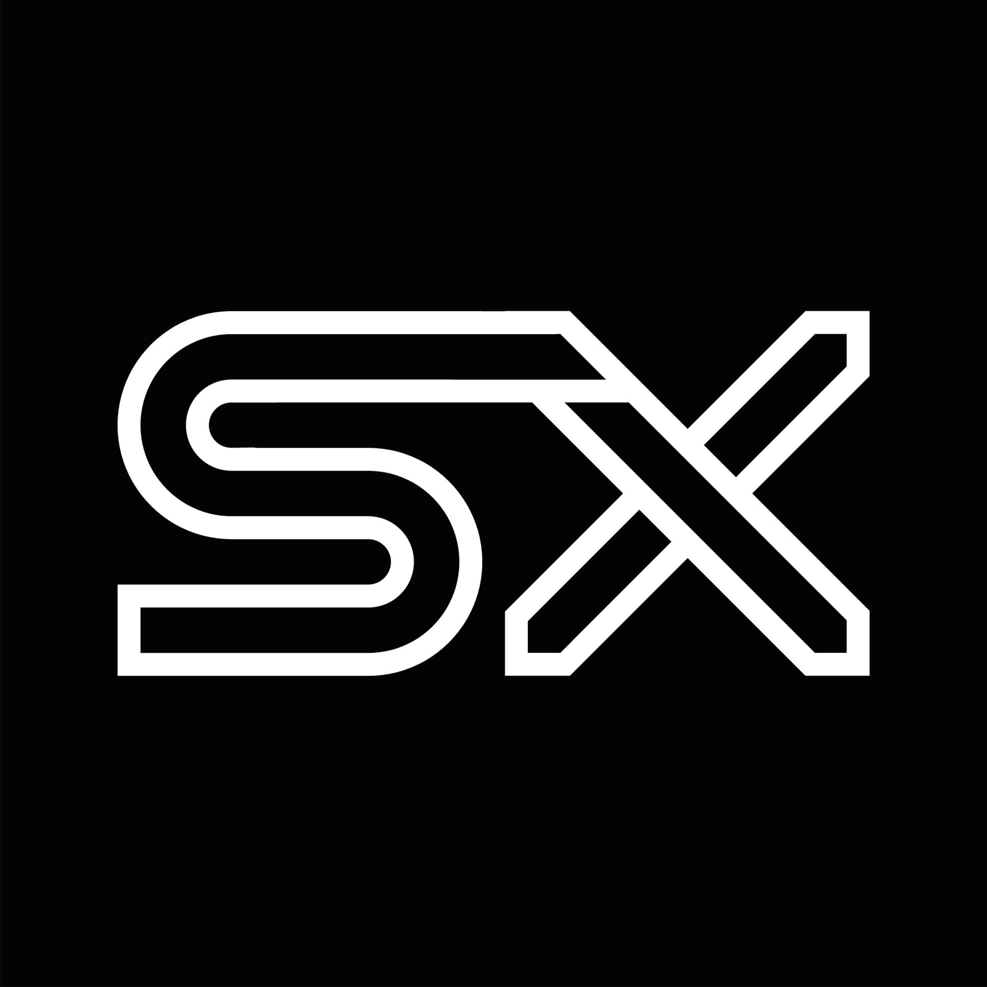SX Logo monogram with line style negative space 16568357 Vector Art at ...
