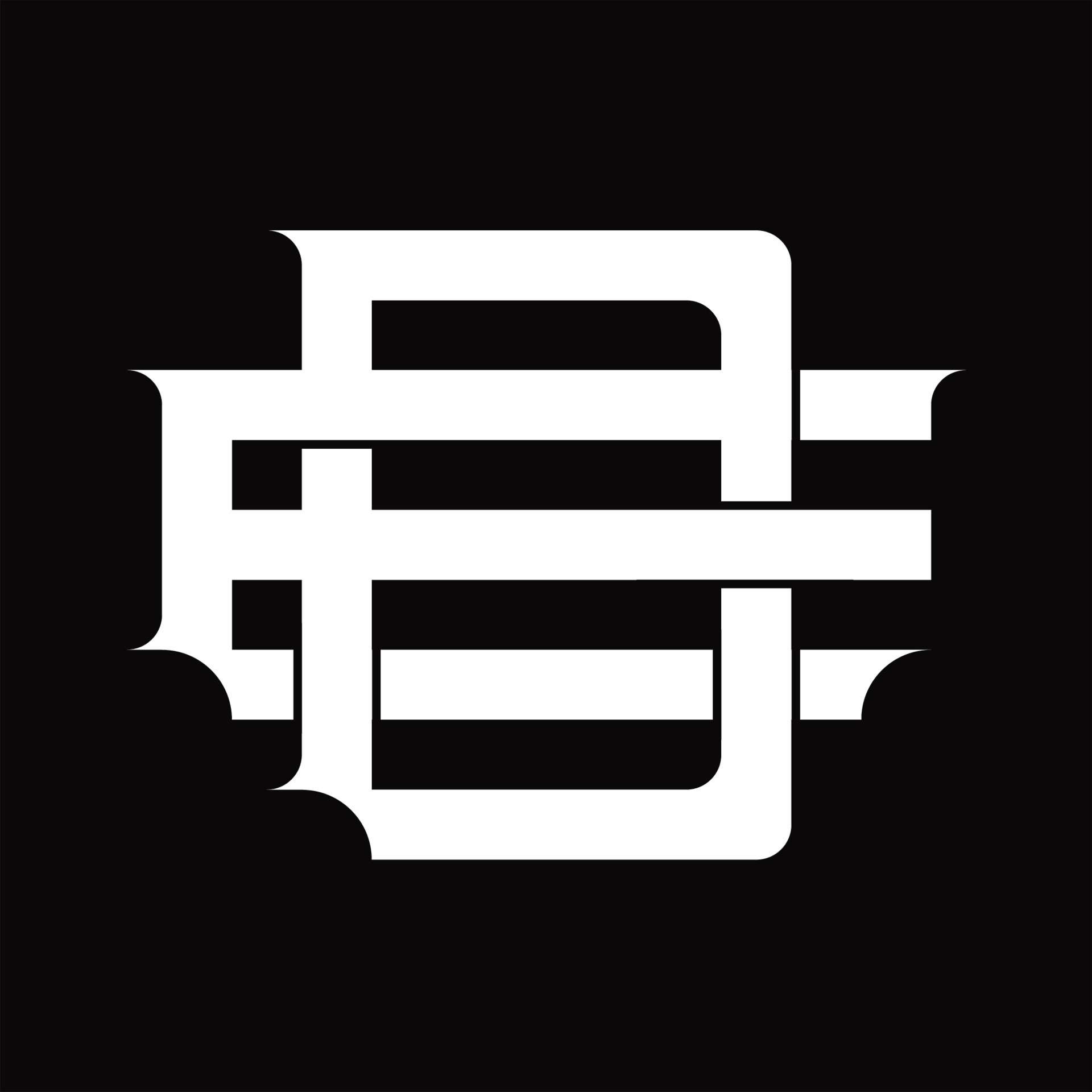 Ed Logo Monogram With Vintage Overlapping Linked Style Design Template