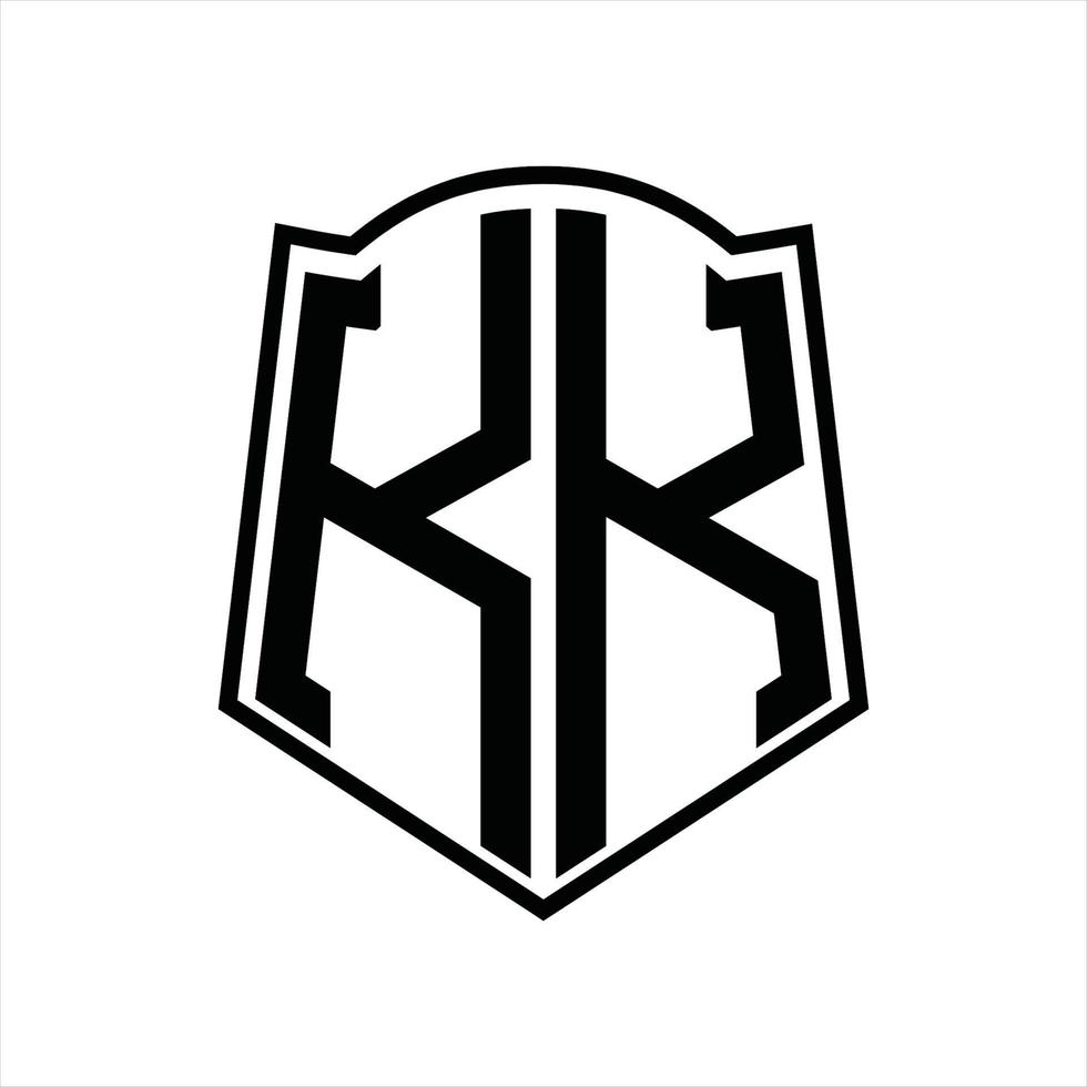 KK Logo monogram with shield shape outline design template 16568544 ... KK Logo monogram with shield shape outline design template 16568544 ...