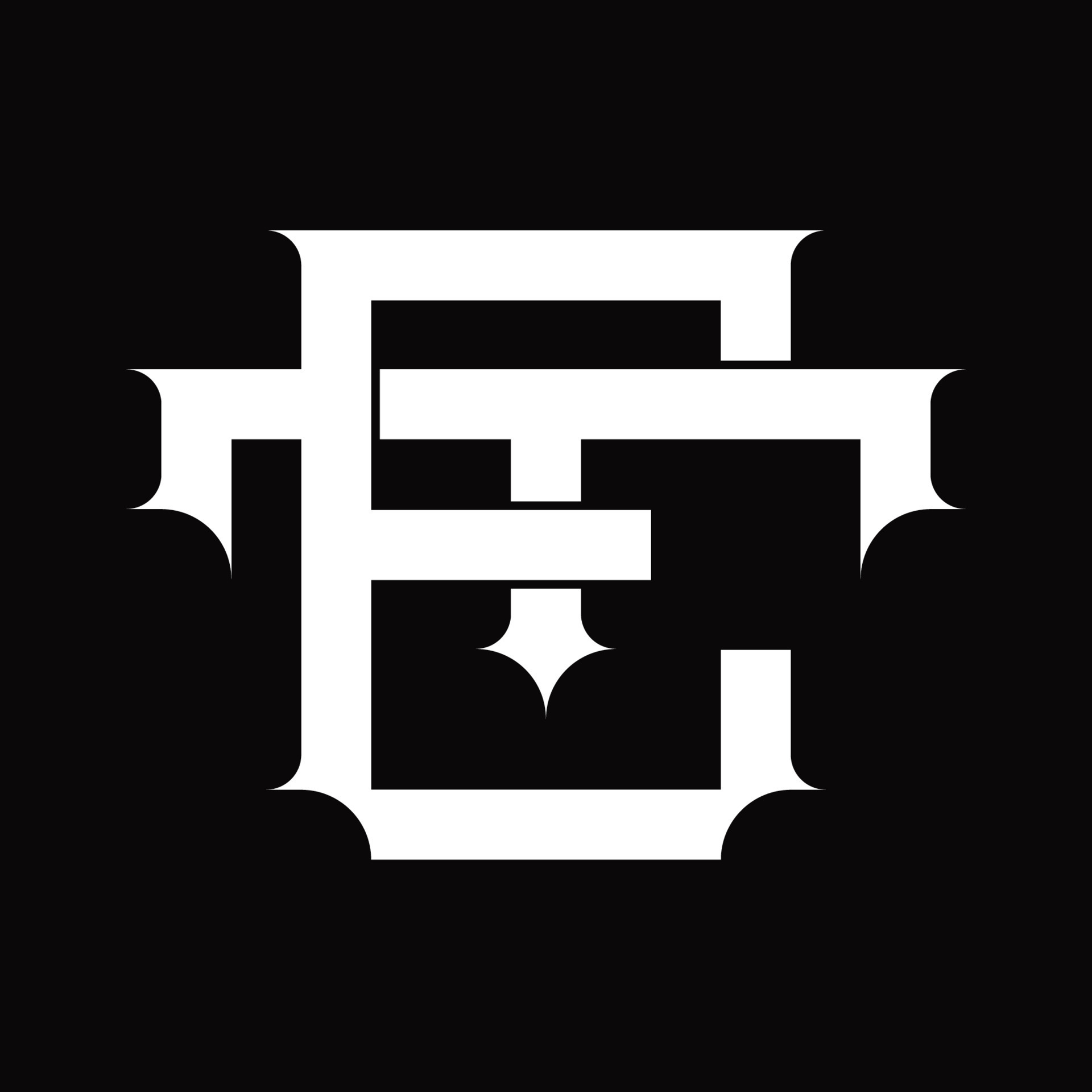 Te Logo Monogram With Vintage Overlapping Linked Style Design Template