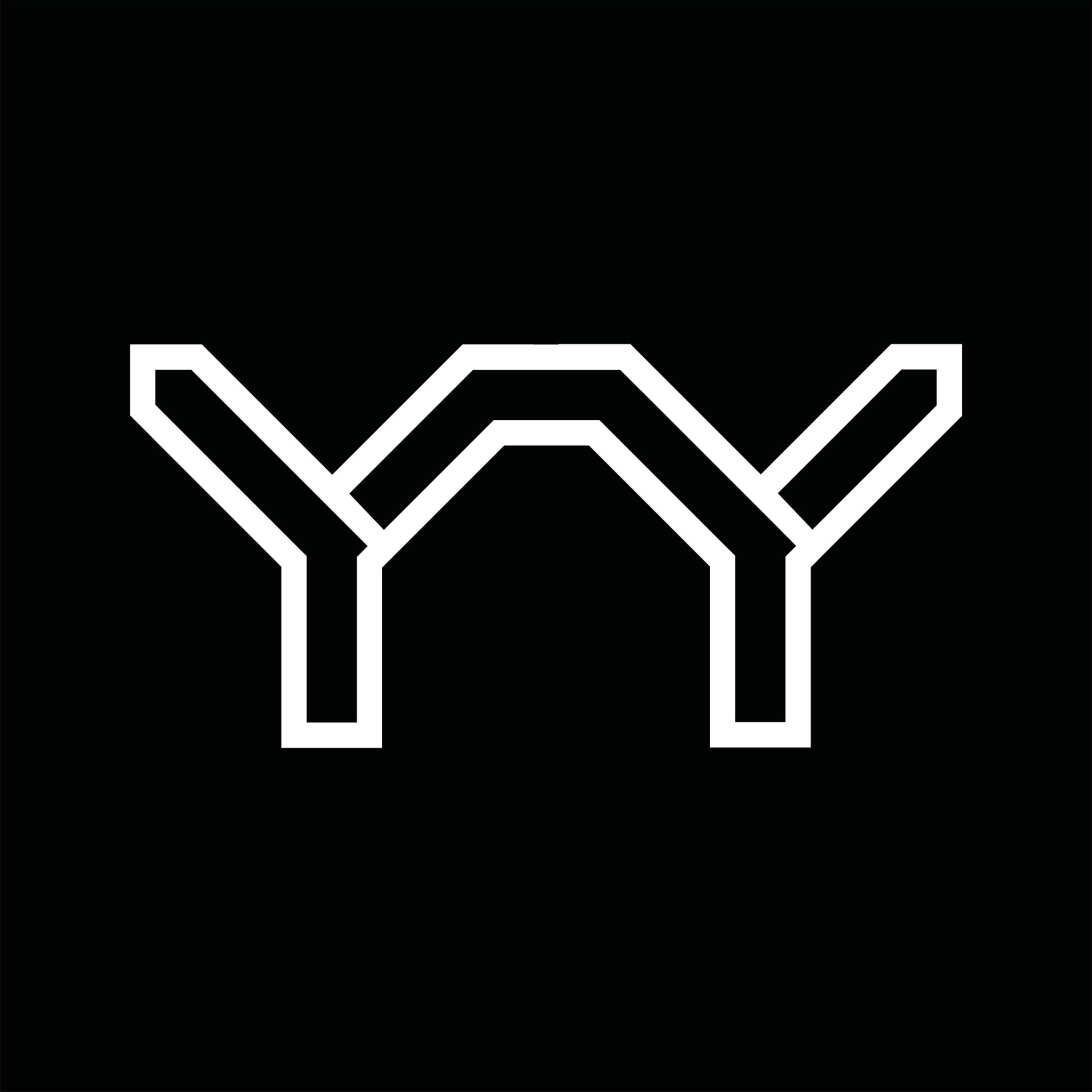 monograma del logotipo yy con espacio negativo de estilo de línea 16570362 Vector en Vecteezy