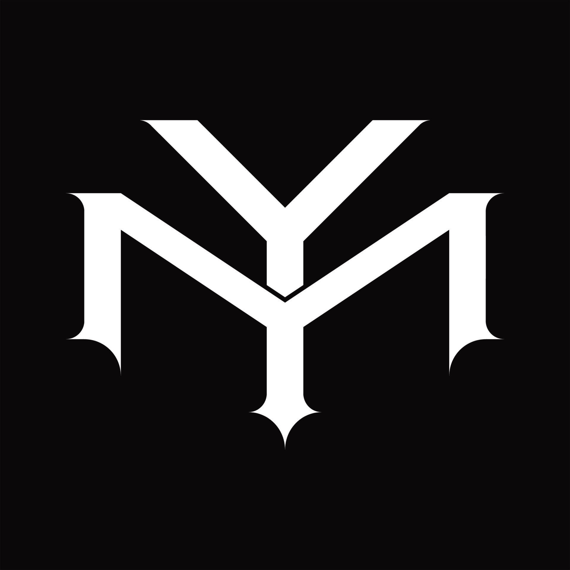My Logo Monogram With Vintage Overlapping Linked Style Design Template