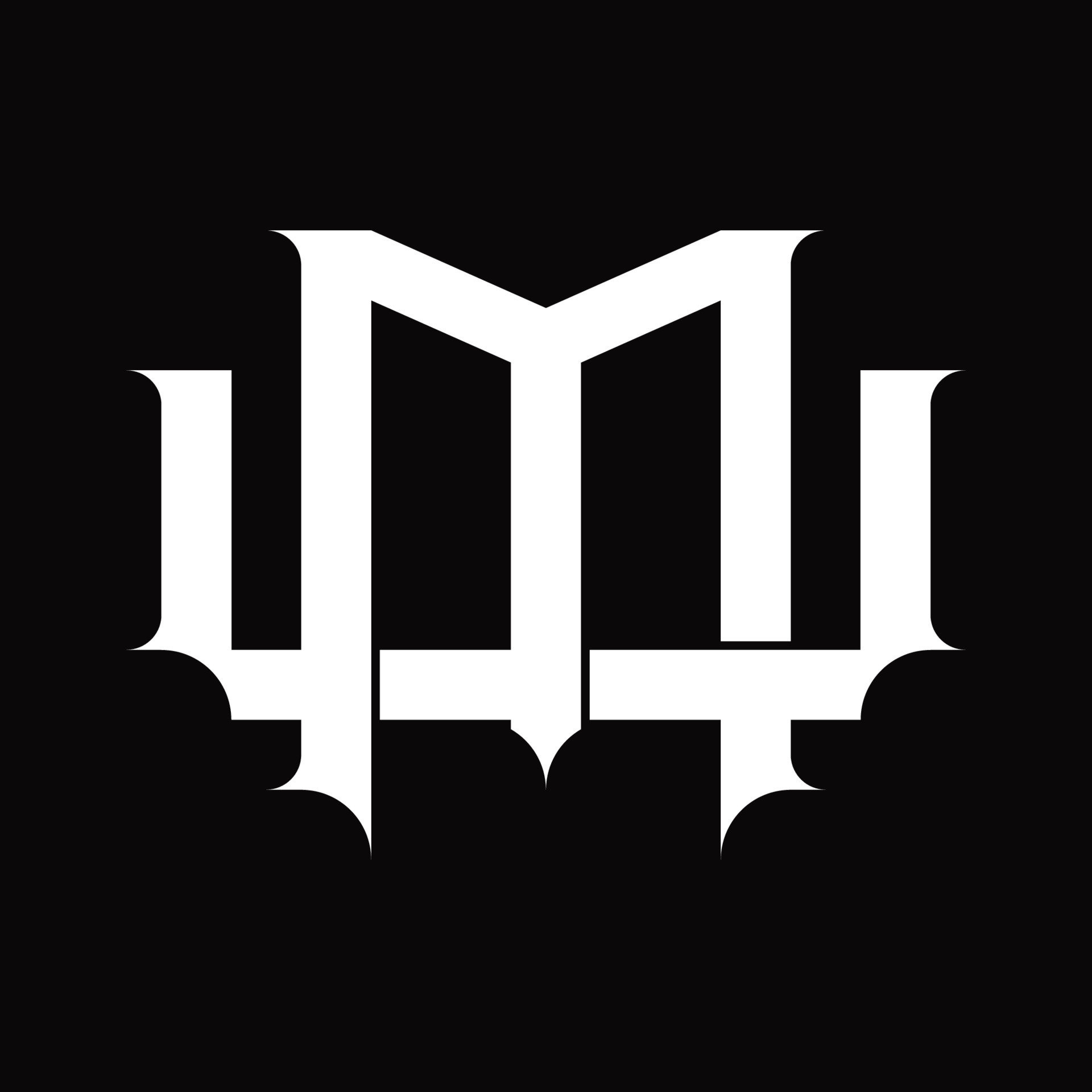 Um Logo Monogram With Vintage Overlapping Linked Style Design Template