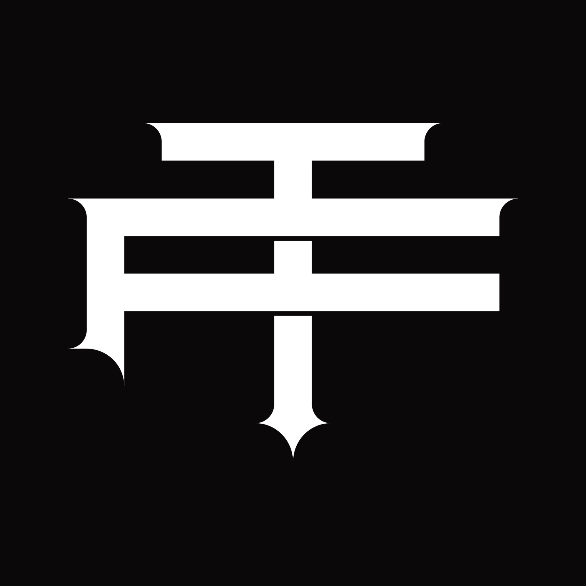 Ft Logo Monogram With Vintage Overlapping Linked Style Design Template