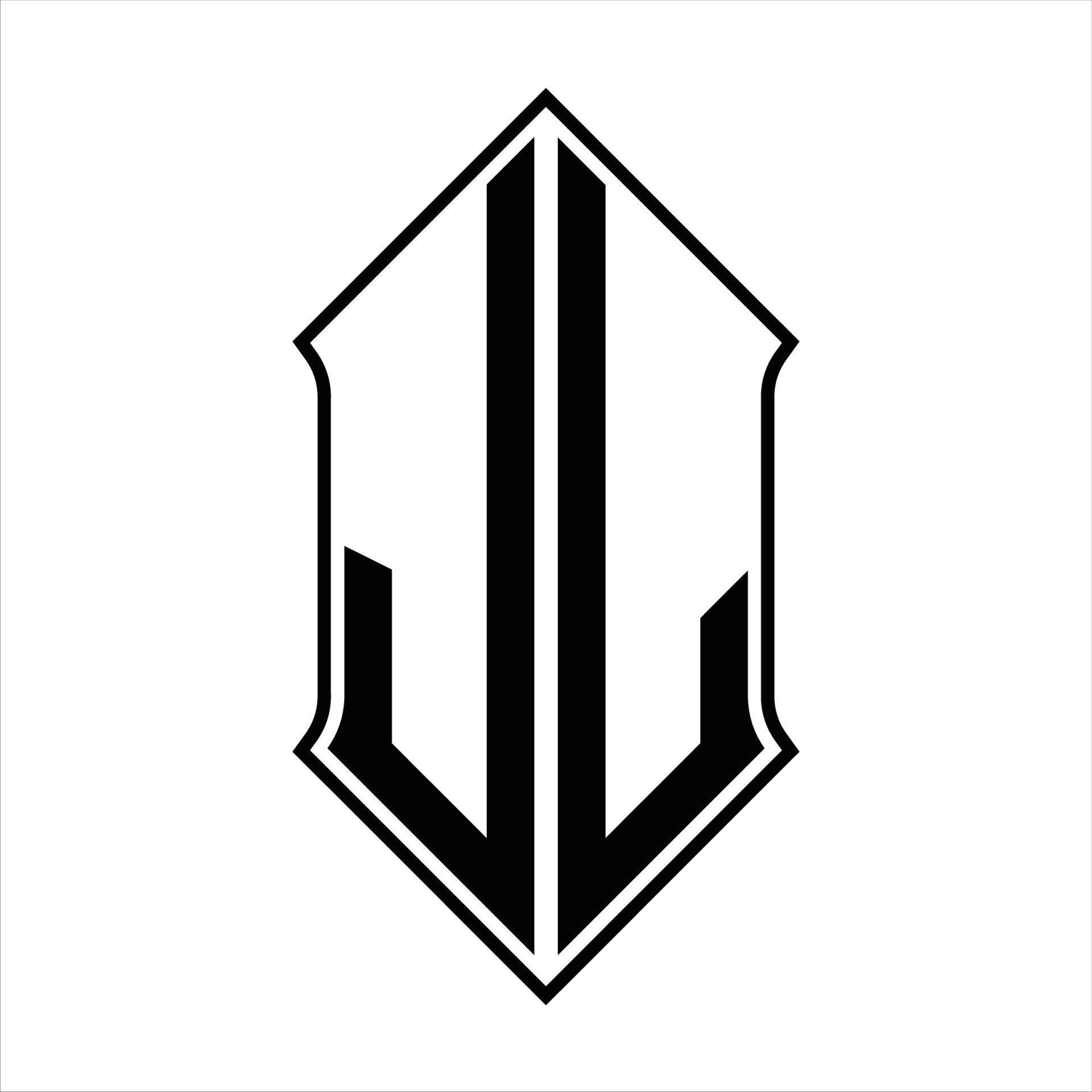 Logo Monogram With Shieldshape And Outline Design Template Vector Icon Abstract 16571644 Vector
