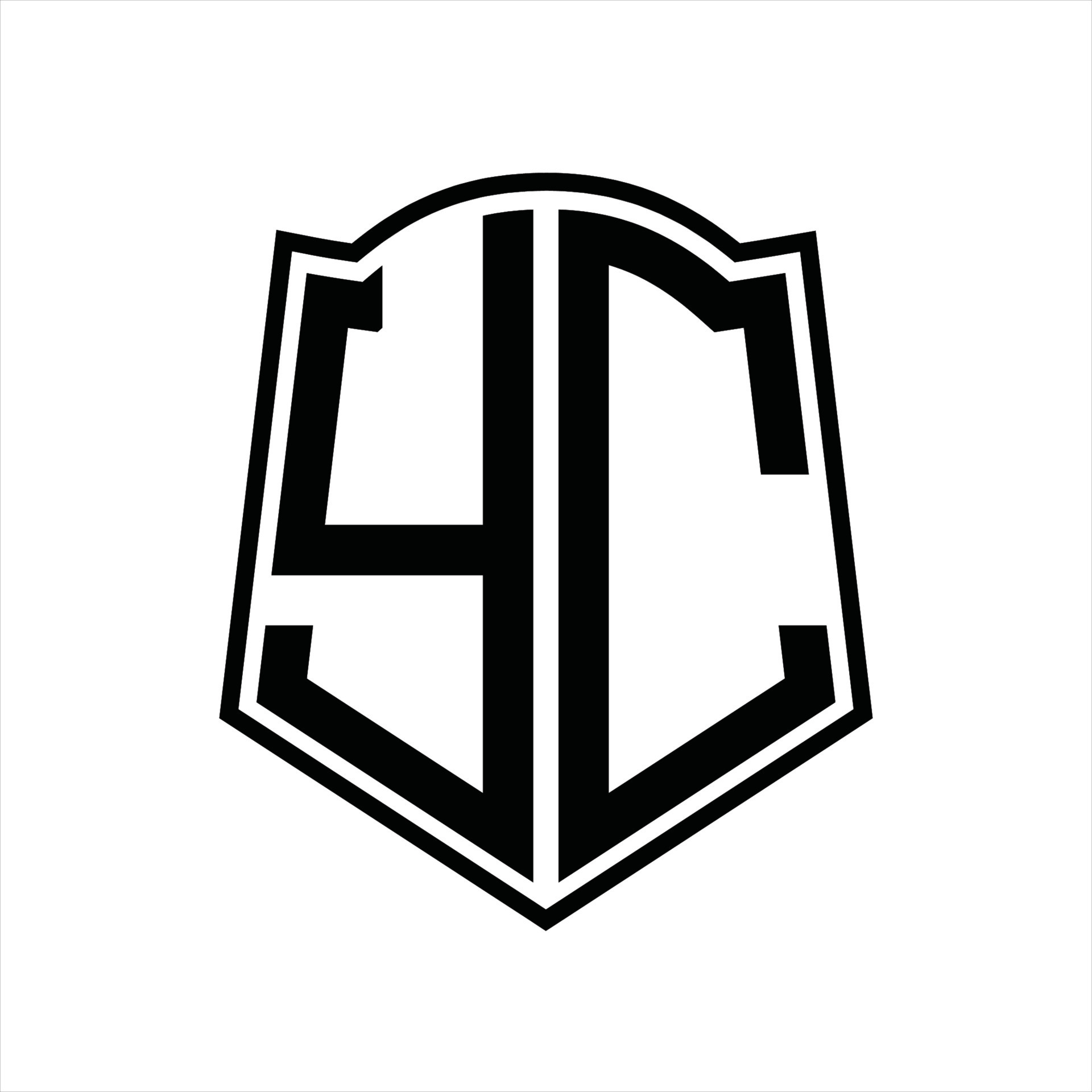 YC Logo monogram with shield shape outline design template 16571936 ... YC Logo monogram with shield shape outline design template 16571936 ...