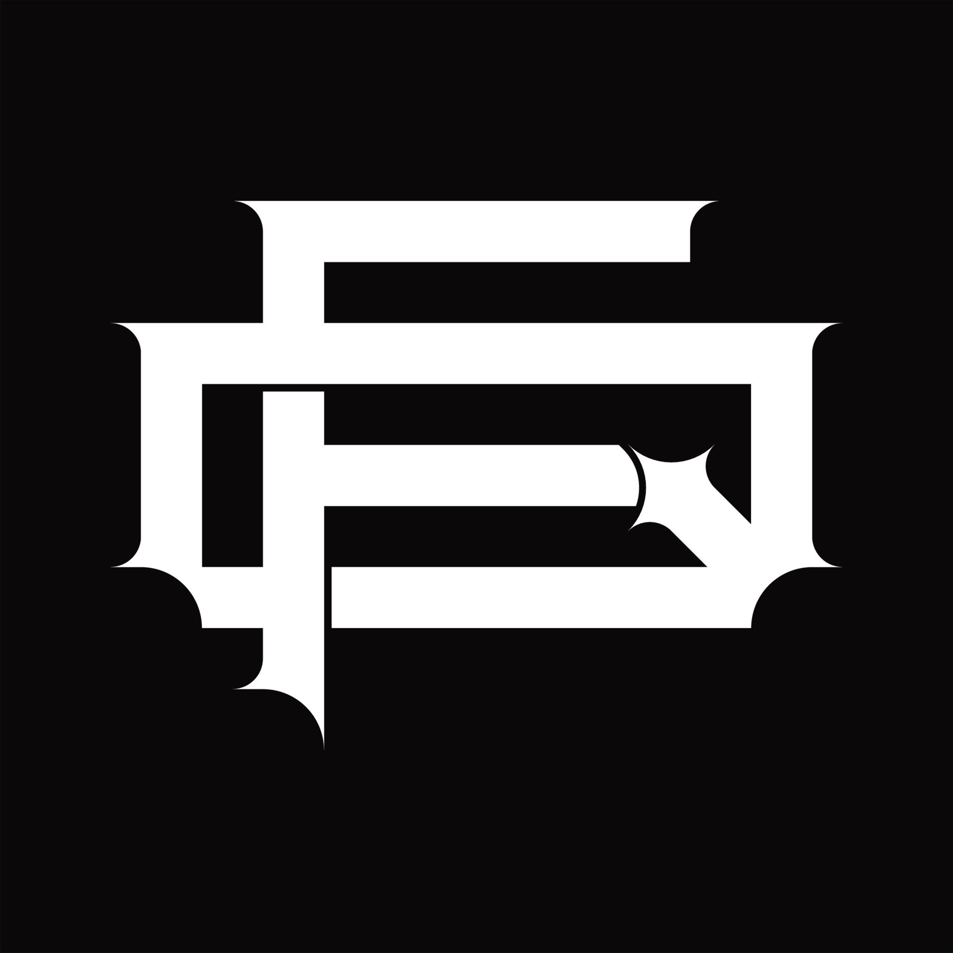 Qf Logo Monogram With Vintage Overlapping Linked Style Design Template