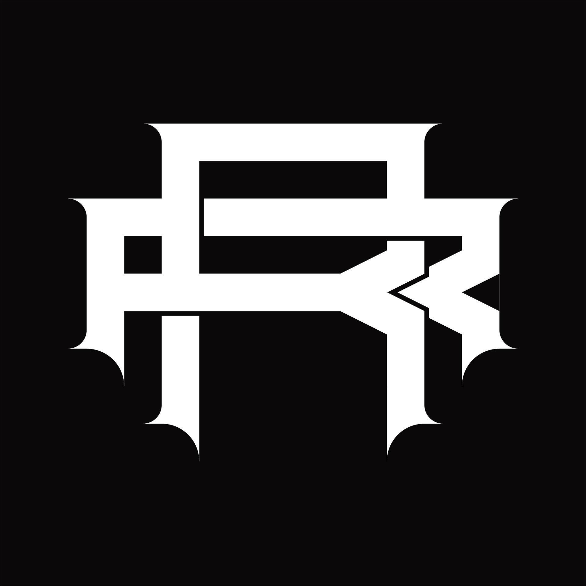 Rr Logo Monogram With Vintage Overlapping Linked Style Design Template