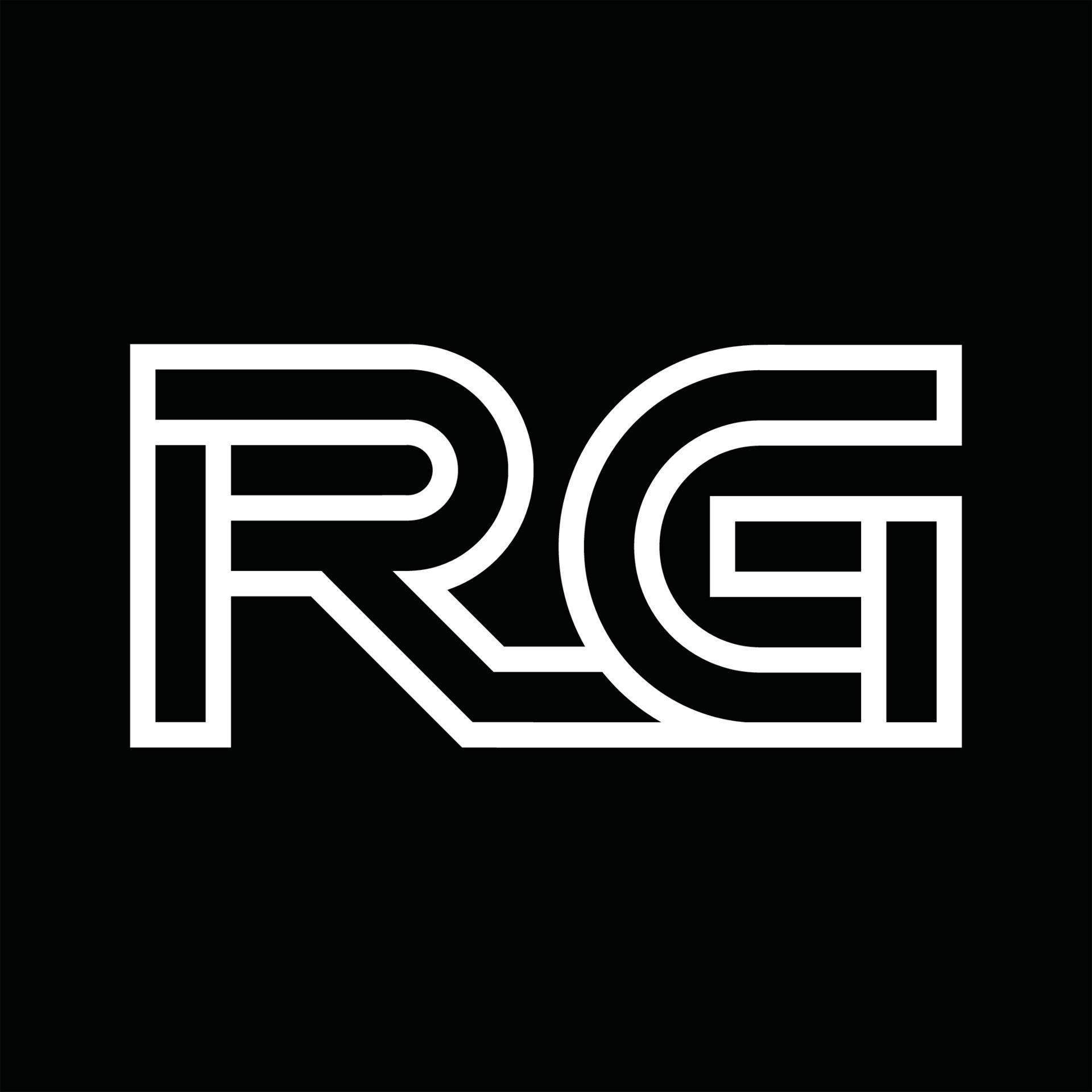 RG Logo monogram with line style negative space 16572654 Vector Art at ...
