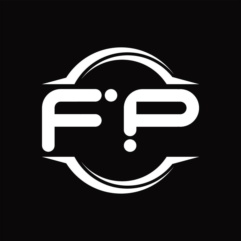 Fp Logo Monogram With Circle Rounded Slice Shape Design Template 16573178 Vector Art At Vecteezy