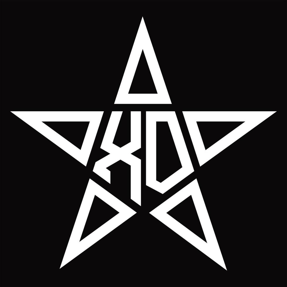 Xd Logo Monogram With Star Shape Design Template 16573230 Vector Art At Vecteezy