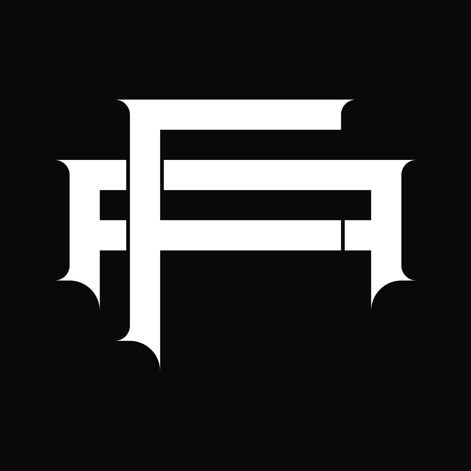 Af Logo Monogram With Vintage Overlapping Linked Style Design Template