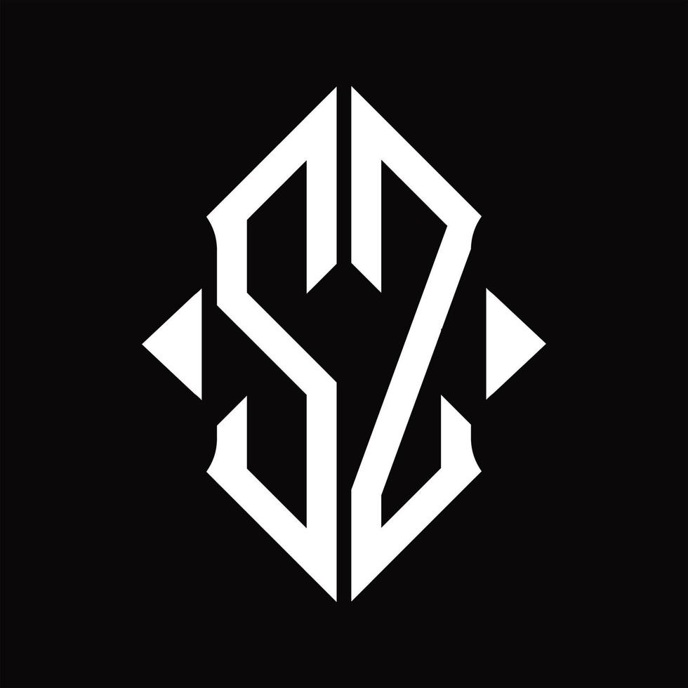 SZ Logo monogram with shield shape isolated design template 16573637 ... SZ Logo monogram with shield shape isolated design template 16573637 ...
