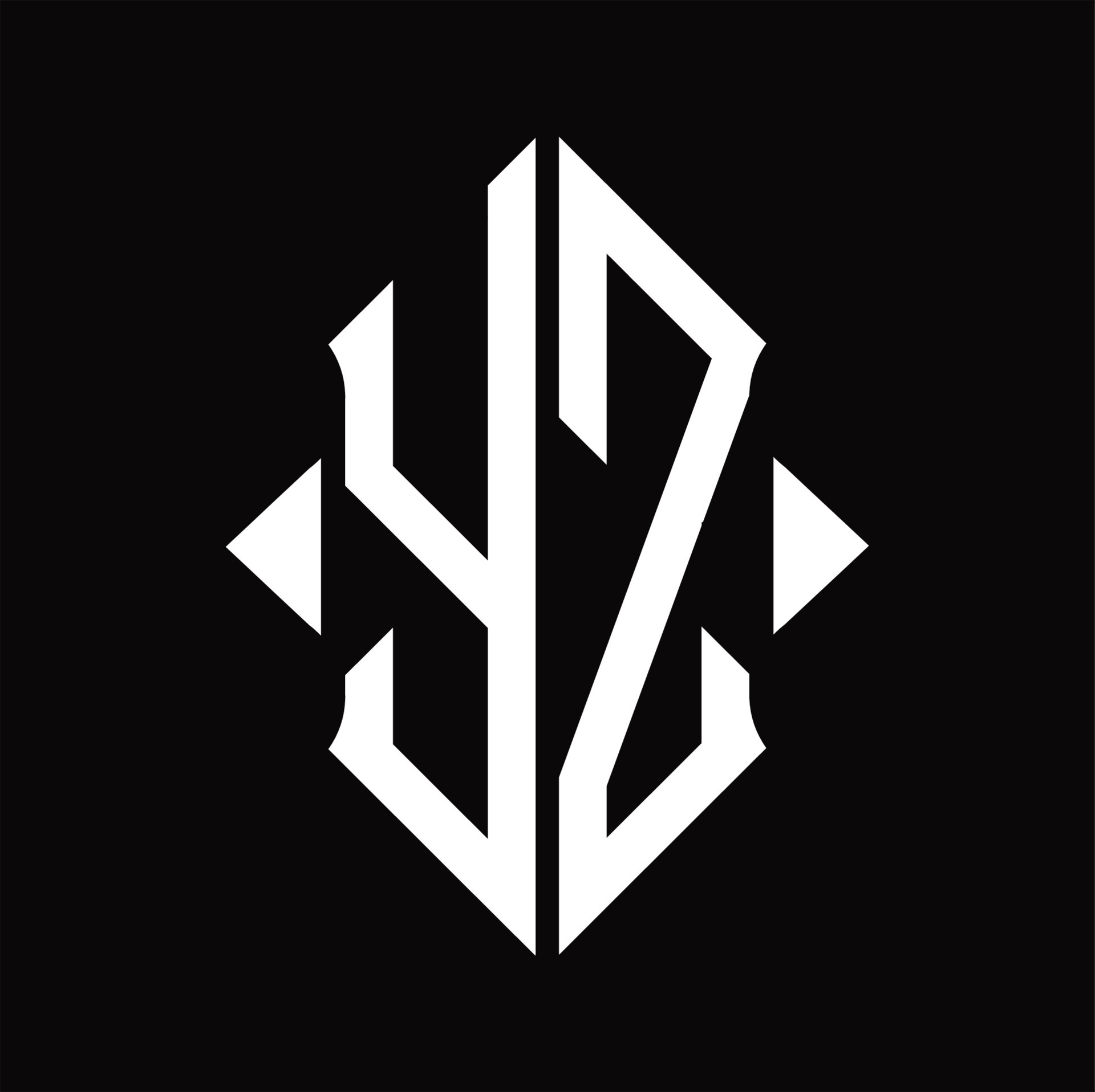 YZ Logo monogram with shield shape isolated design template 16573735 Vector Art at Vecteezy