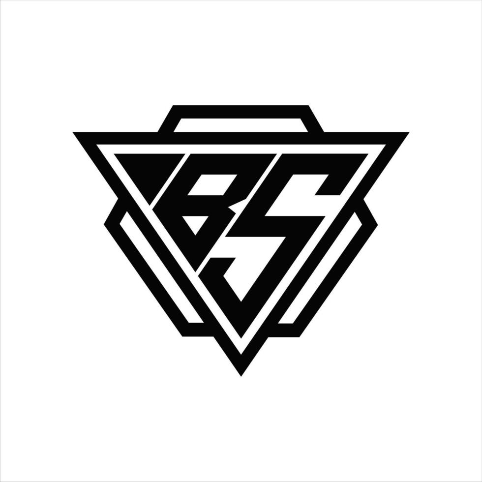 BS Logo monogram with triangle and hexagon template 16574189 Vector Art ... BS Logo monogram with triangle and hexagon template 16574189 Vector Art ...