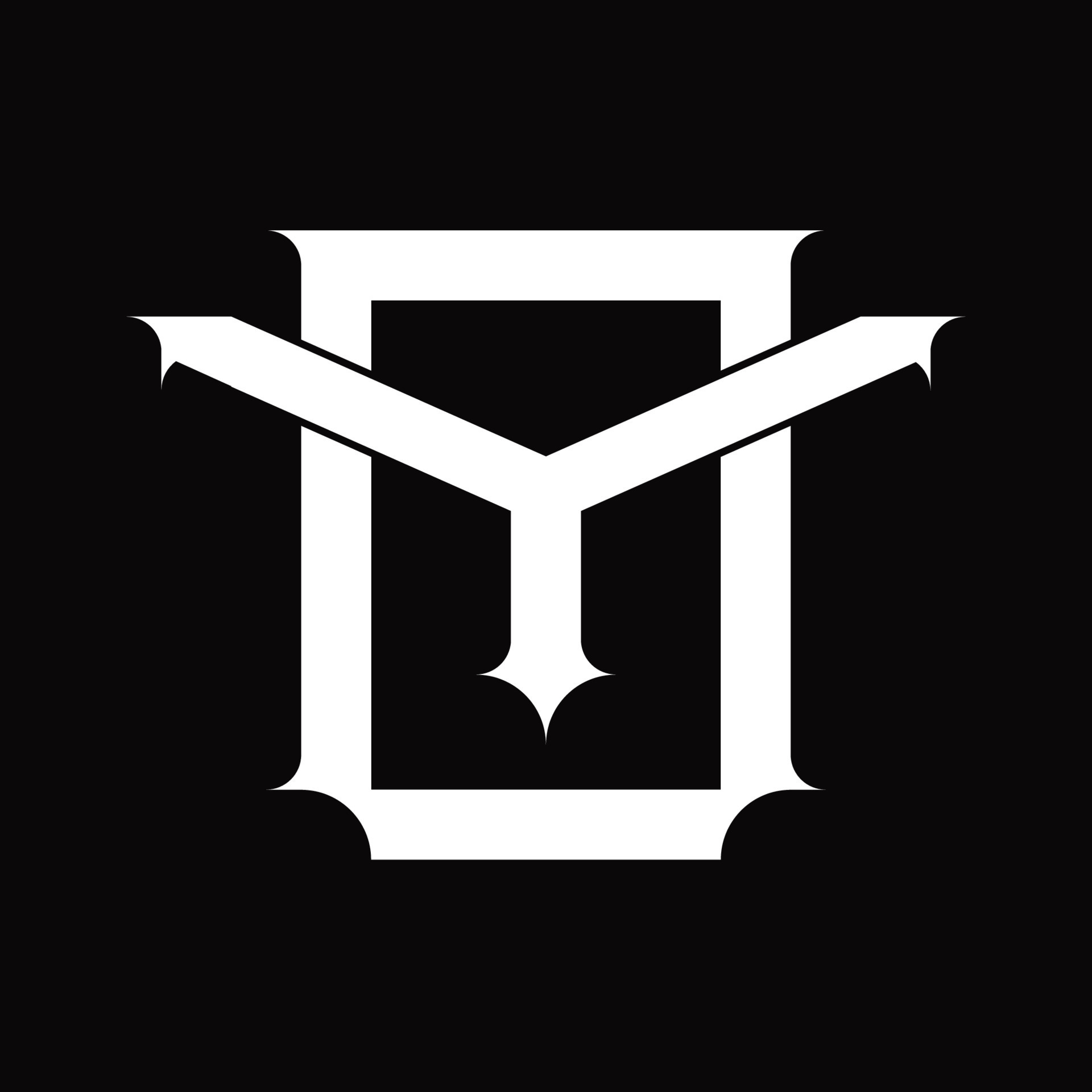 Yo Logo Monogram With Vintage Overlapping Linked Style Design Template