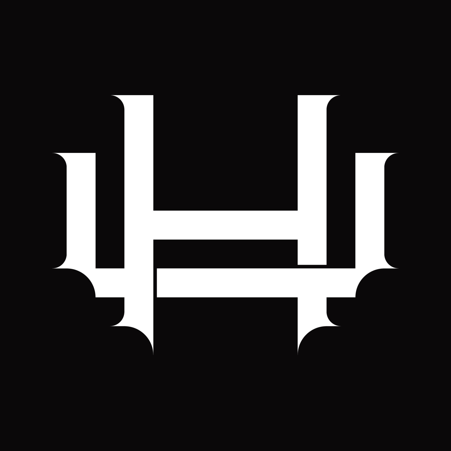 Uh Logo Monogram With Vintage Overlapping Linked Style Design Template