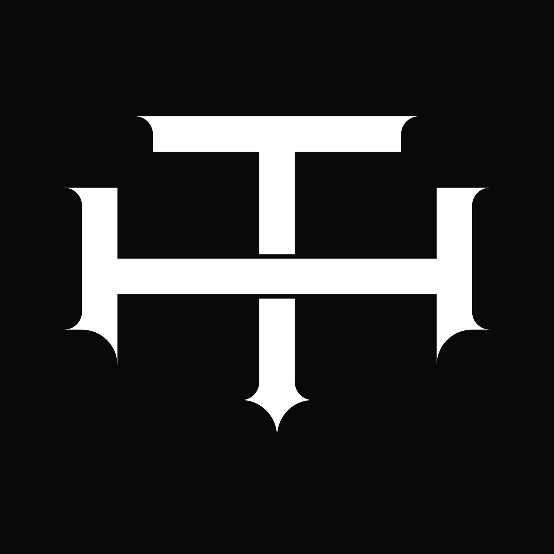 Ht Logo Monogram With Vintage Overlapping Linked Style Design Template