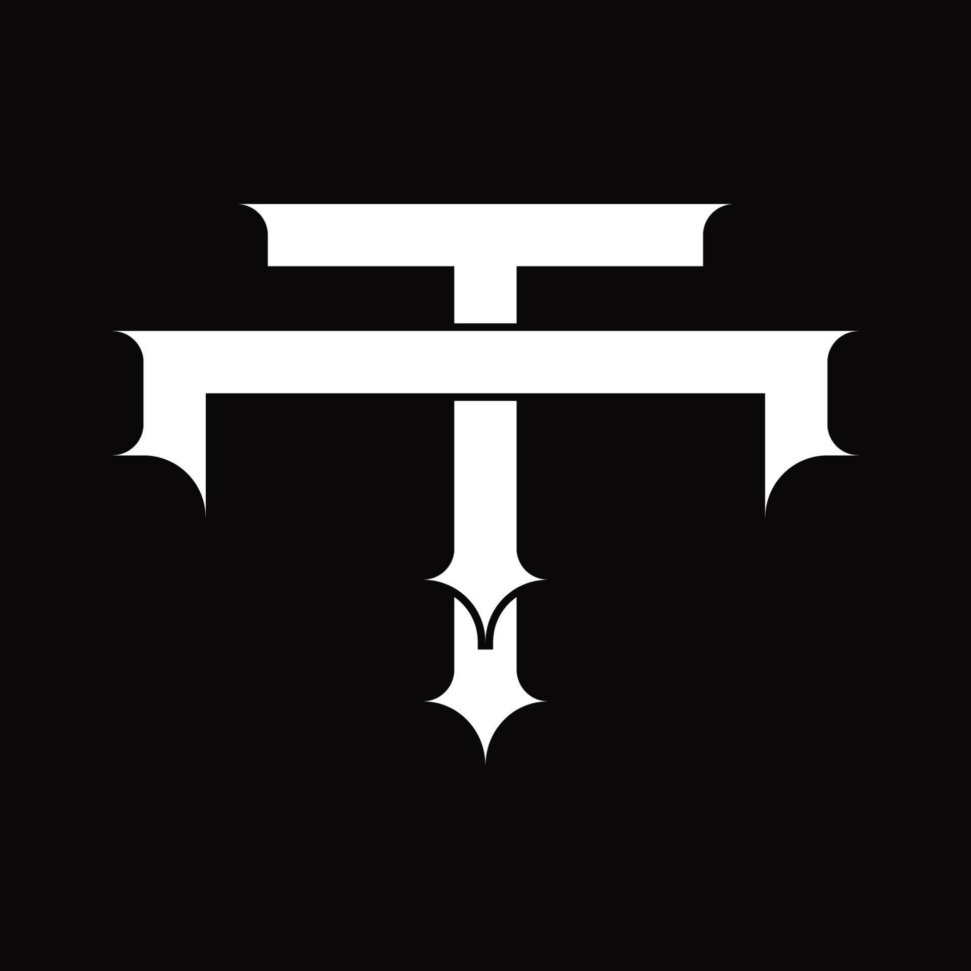 Tt Logo Monogram With Vintage Overlapping Linked Style Design Template