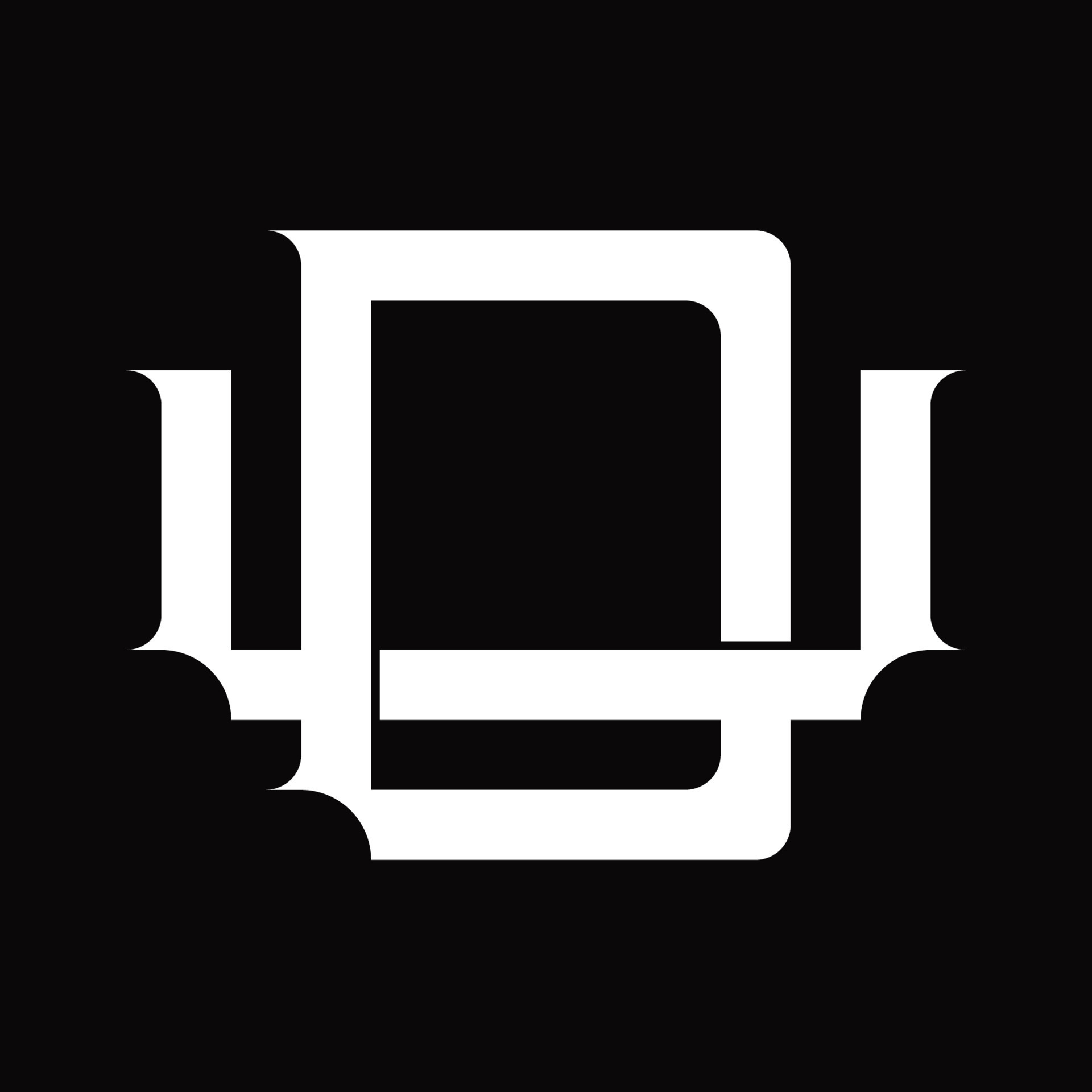 Ud Logo Monogram With Vintage Overlapping Linked Style Design Template