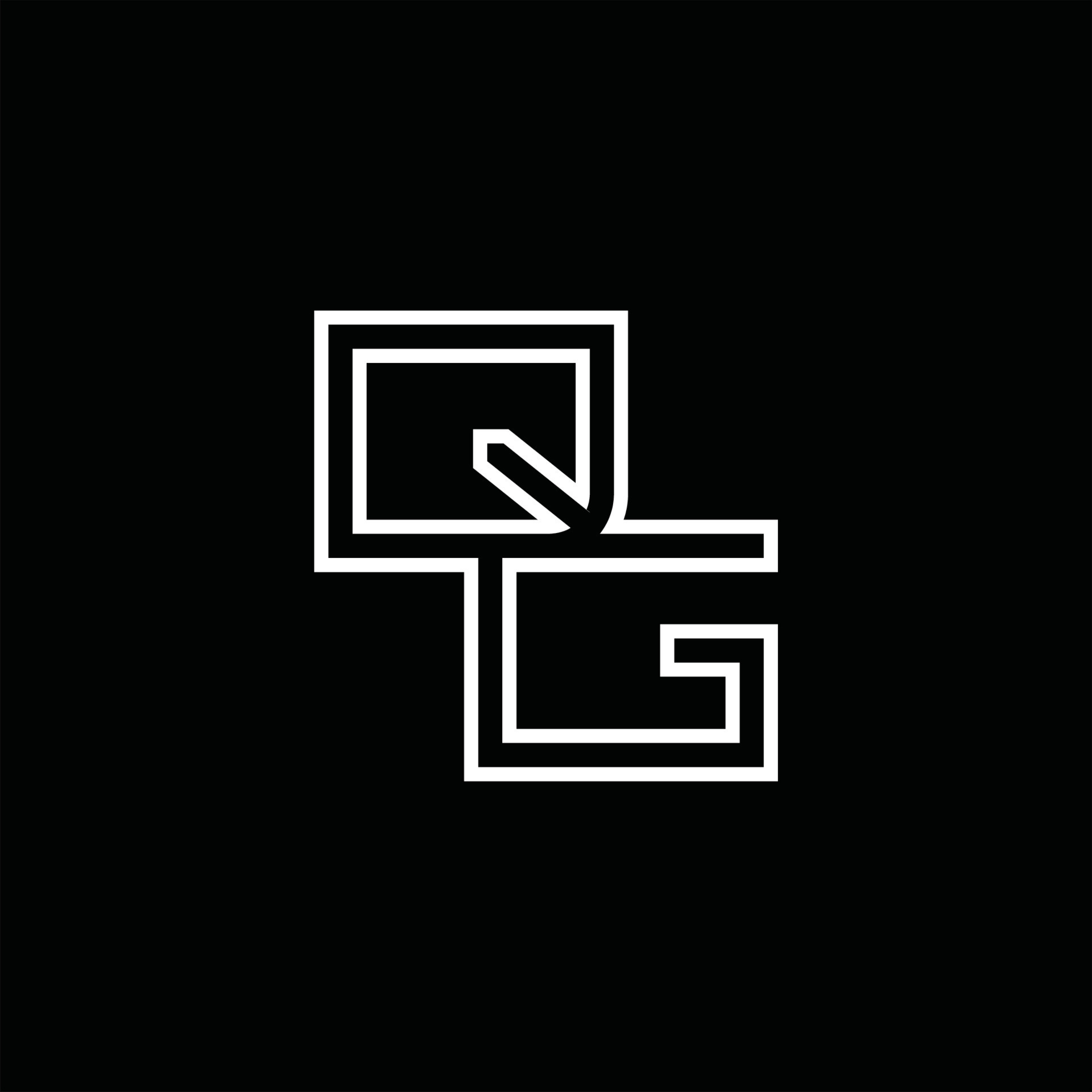 Qg Logo Monogram With Line Style Design Template 16575120 Vector Art At Vecteezy