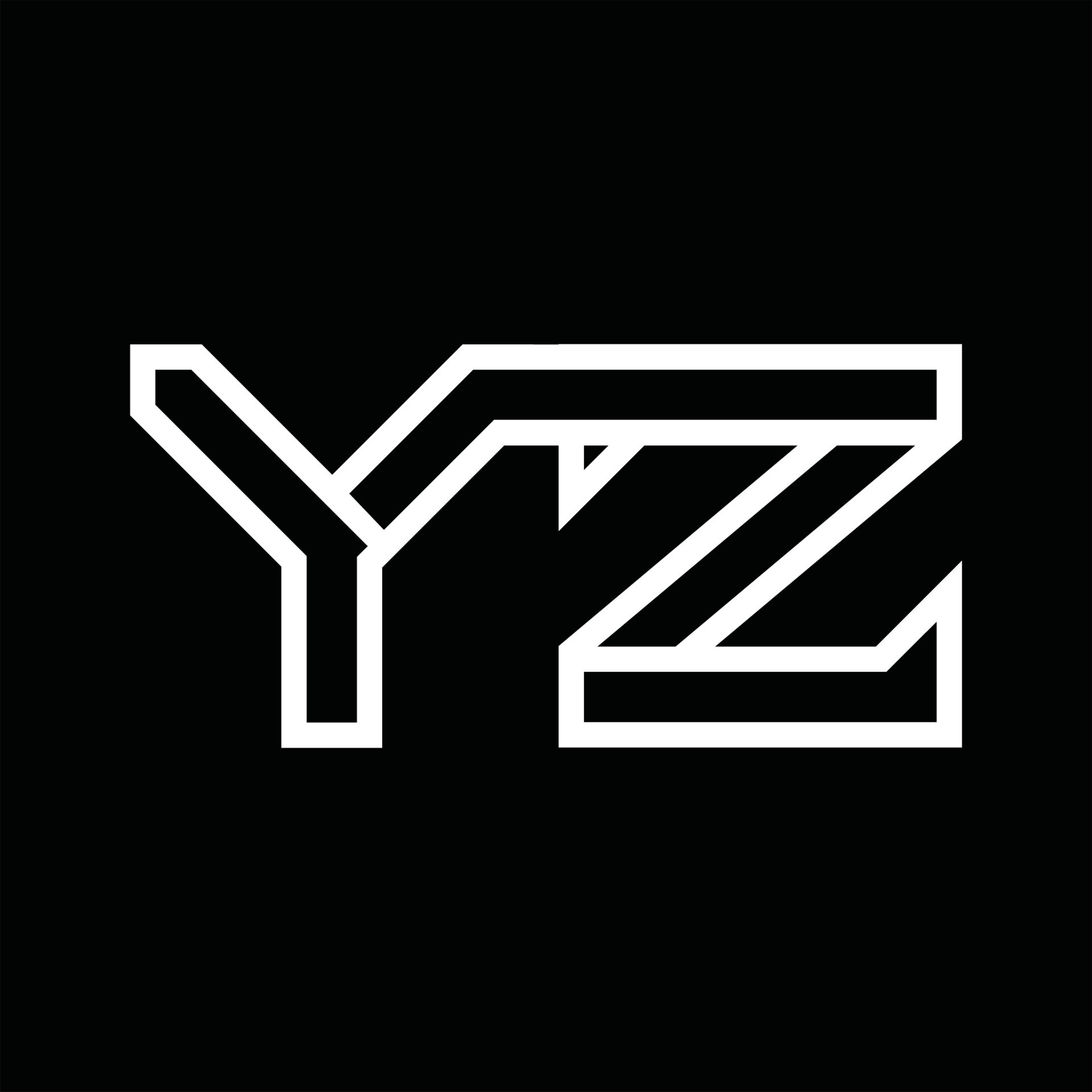 YZ Logo monogram with line style negative space 16575553 Vector Art at Vecteezy