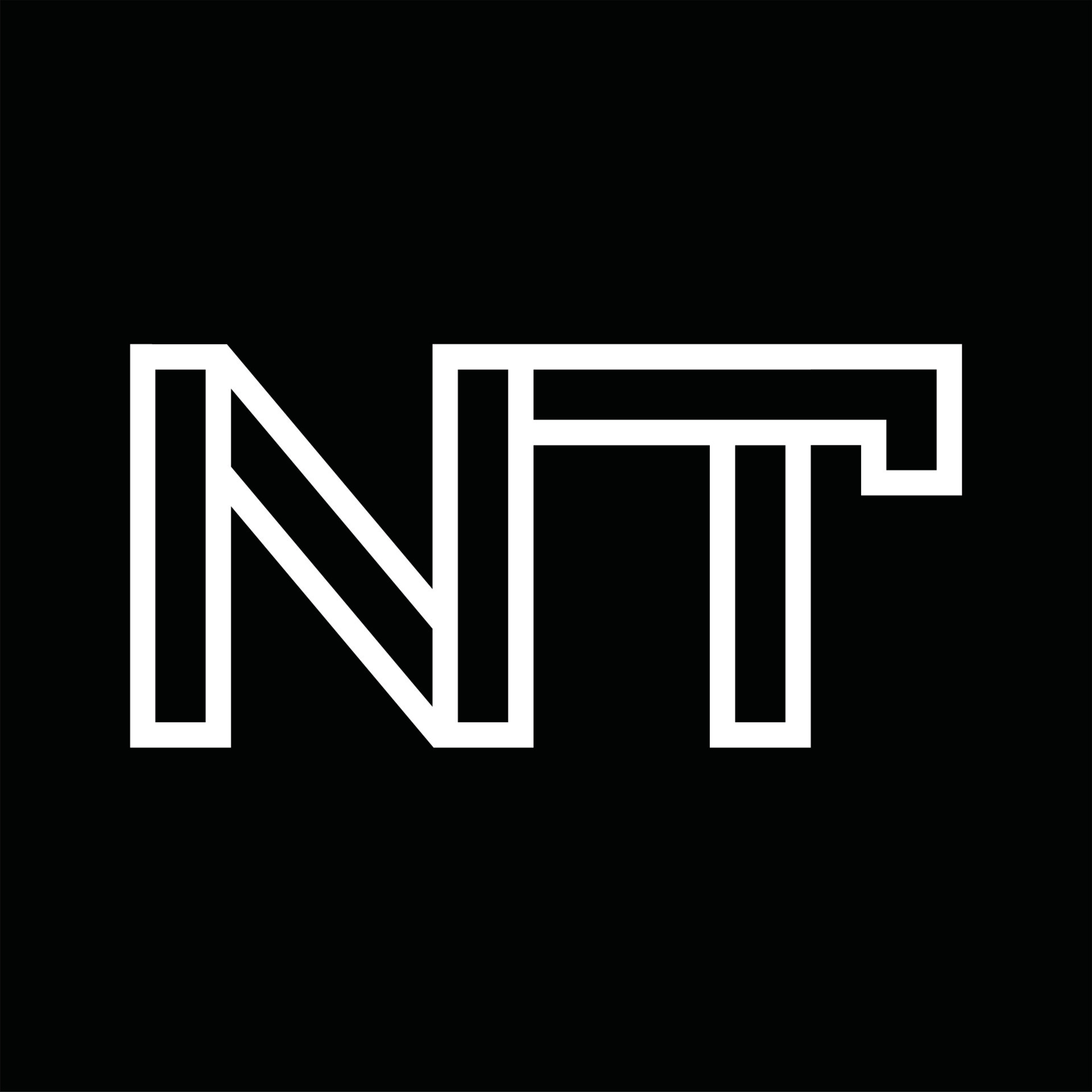Nt Logo Monogram With Line Style Negative Space 16575743 Vector Art At