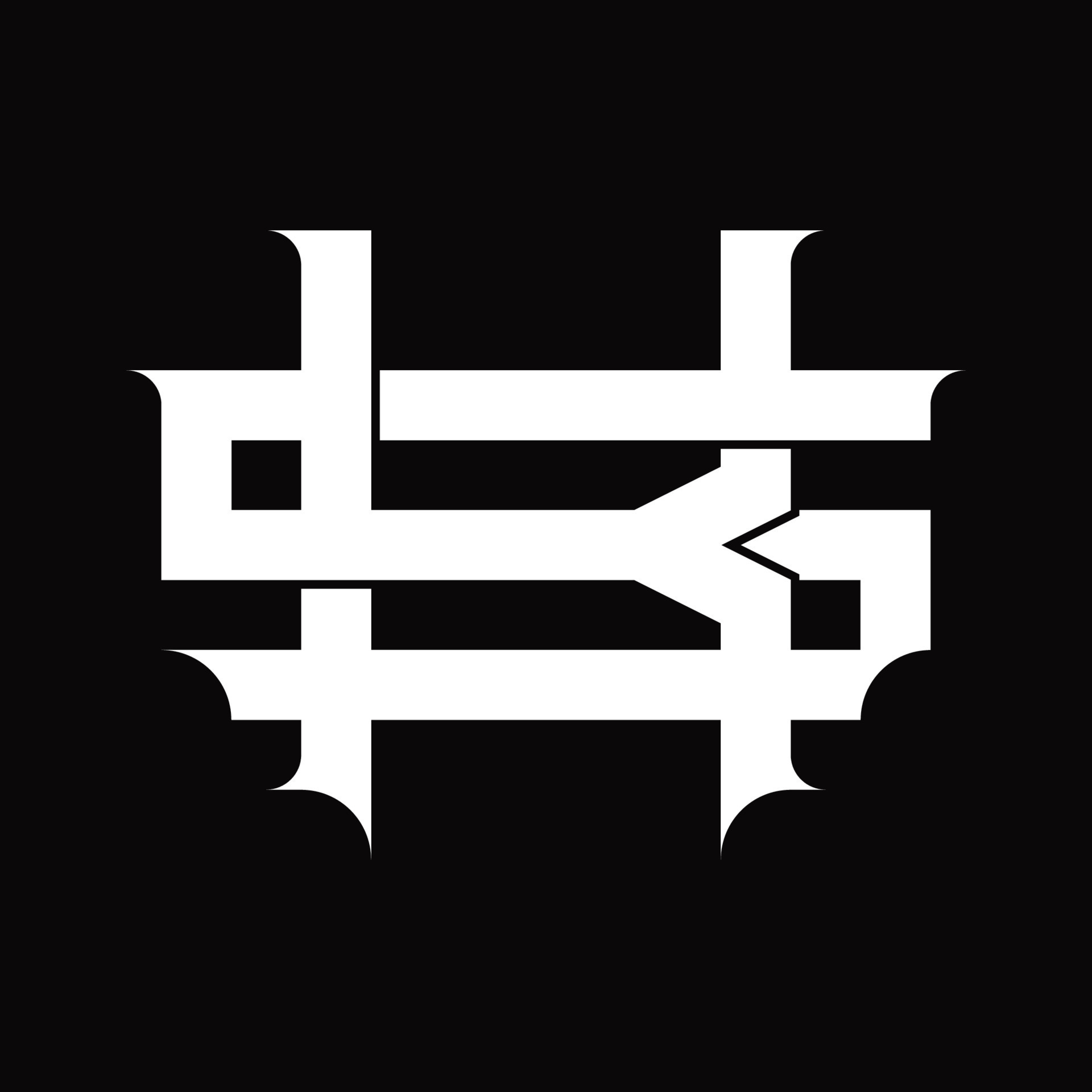 Sk Logo Monogram With Vintage Overlapping Linked Style Design Template